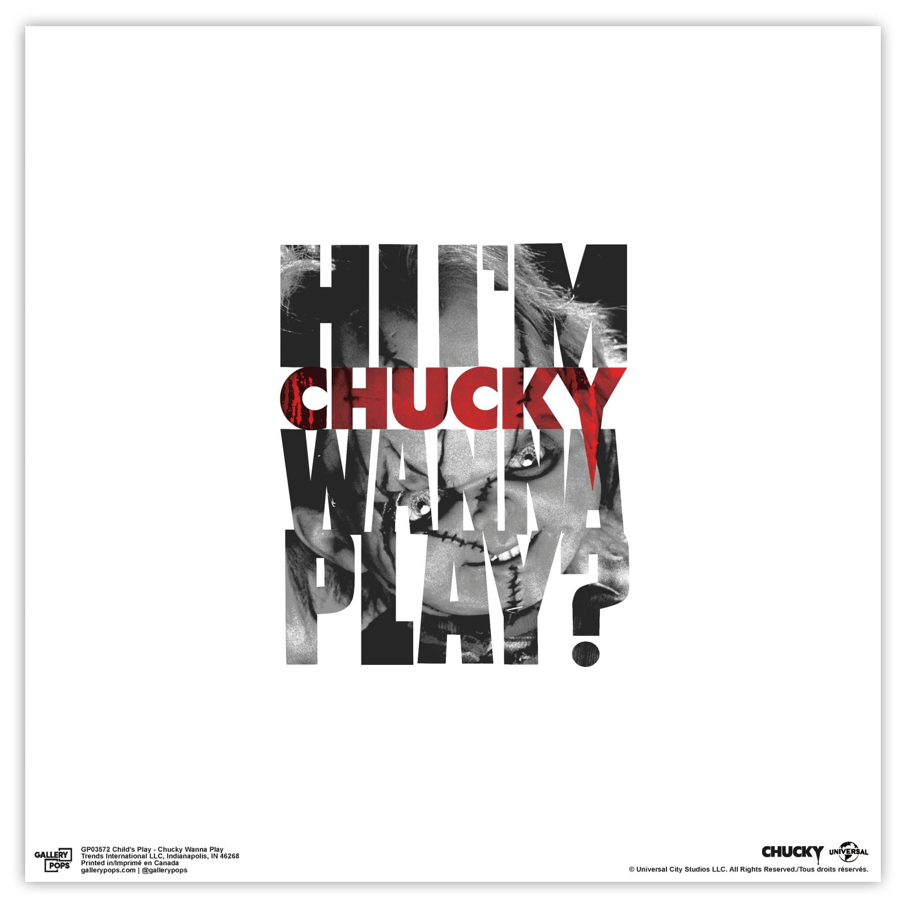 Gallery Pops Child's Play - Chucky Wanna Play Wall Art, Unframed ...