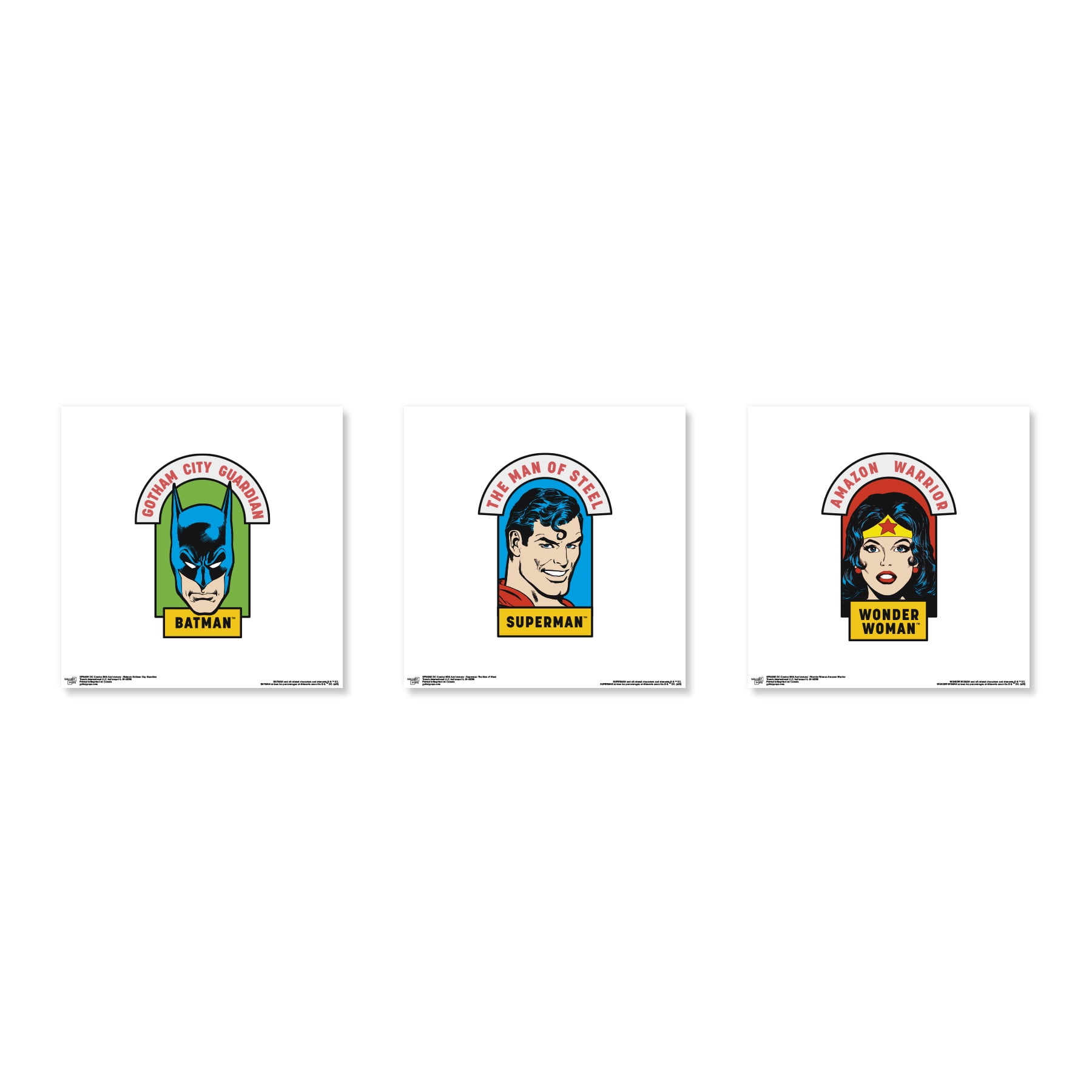 Gallery Pops DC Comics 90th Anniversary - Superhero Icons Wall Art ...