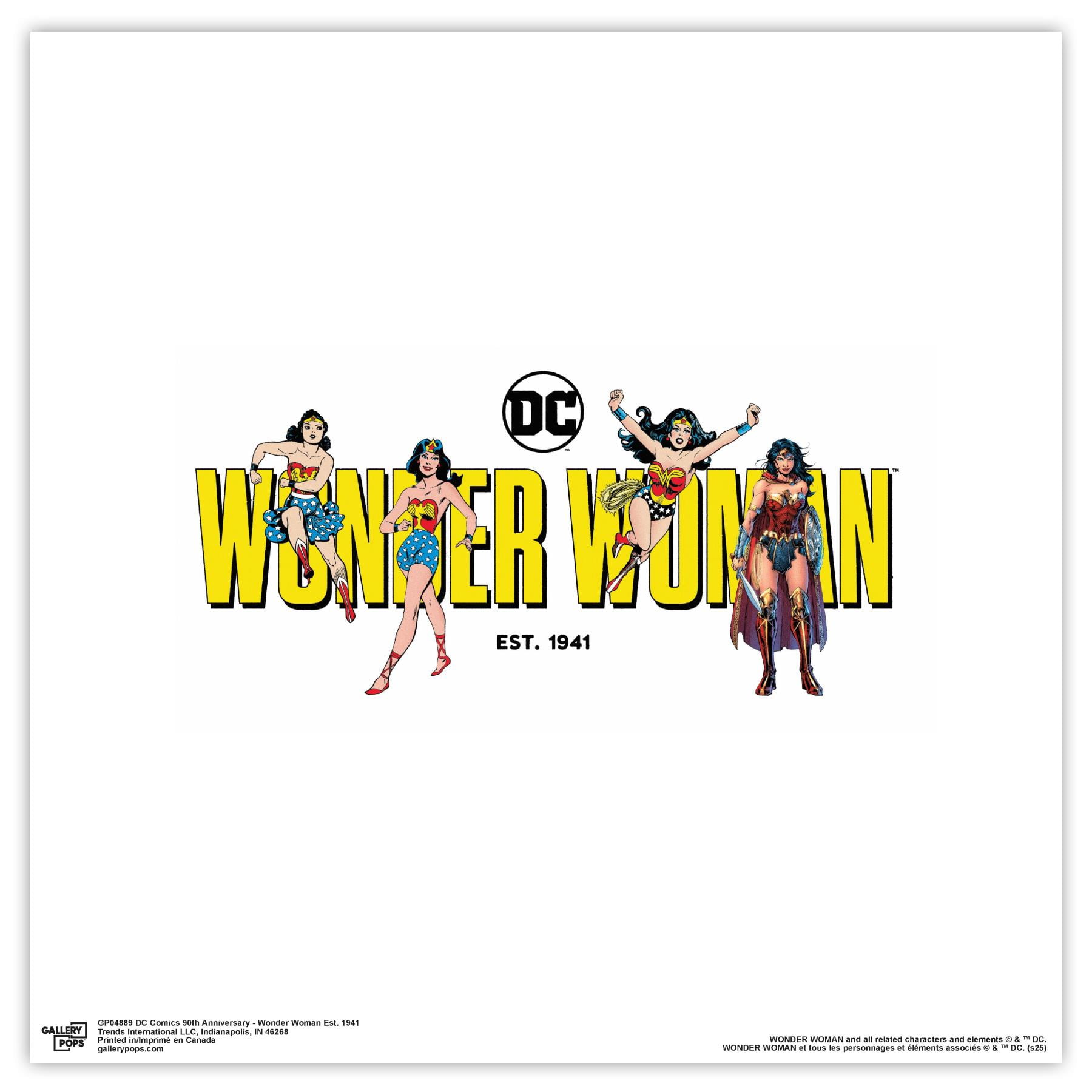 Gallery Pops DC Comics 90th Anniversary - Wonder Woman Est. 1941 Wall ...