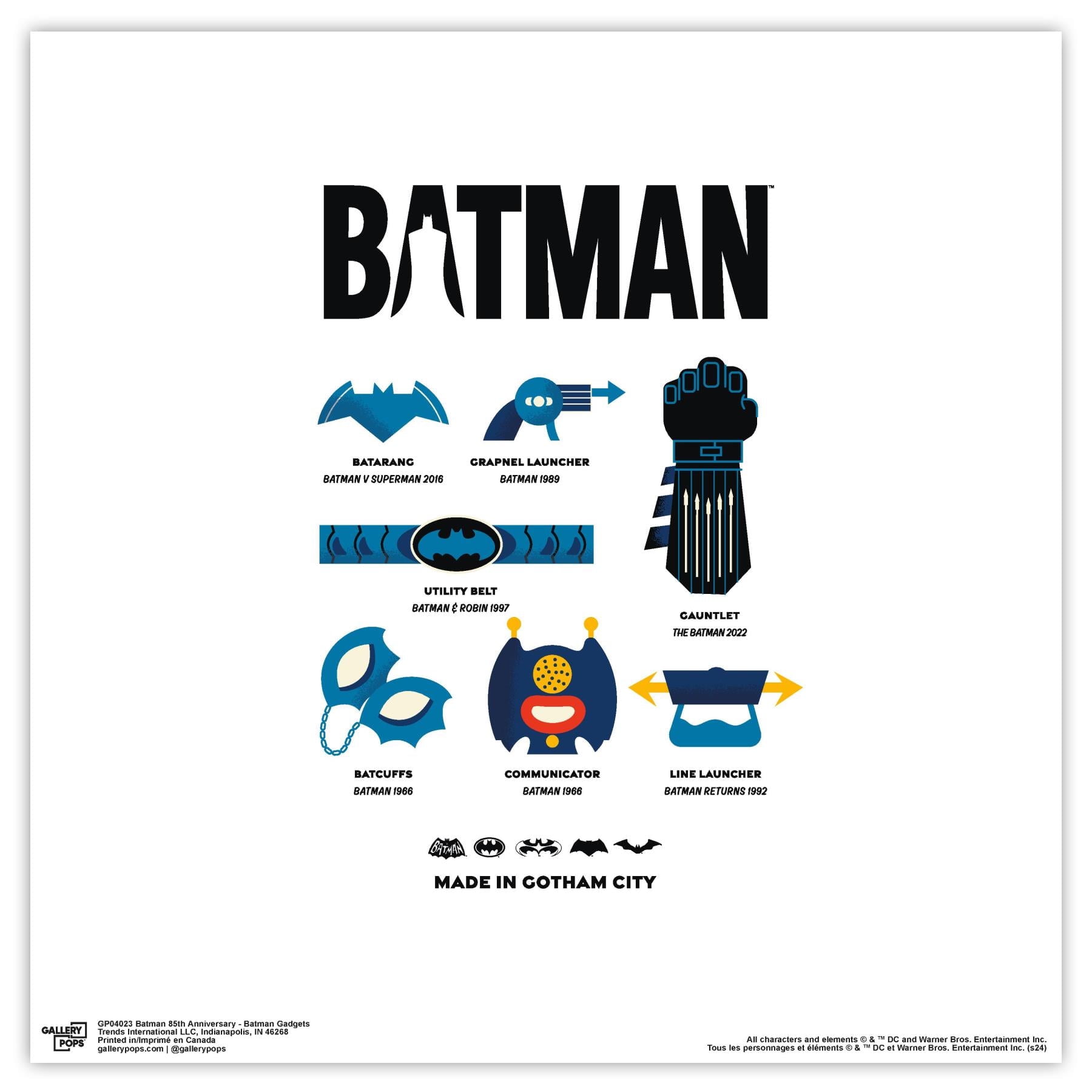Gallery Pops DC Comics Batman 85th Anniversary - Batman Gadgets Wall ...