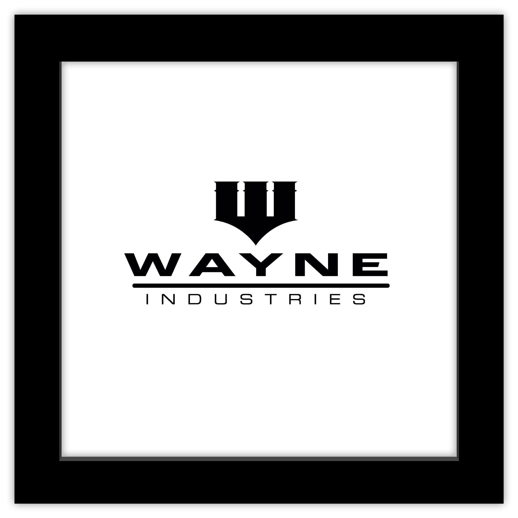 Gallery Pops DC Comics Batman - Wayne Industries Logo Wall Art, Black Framed Version, 12" x 12 ...