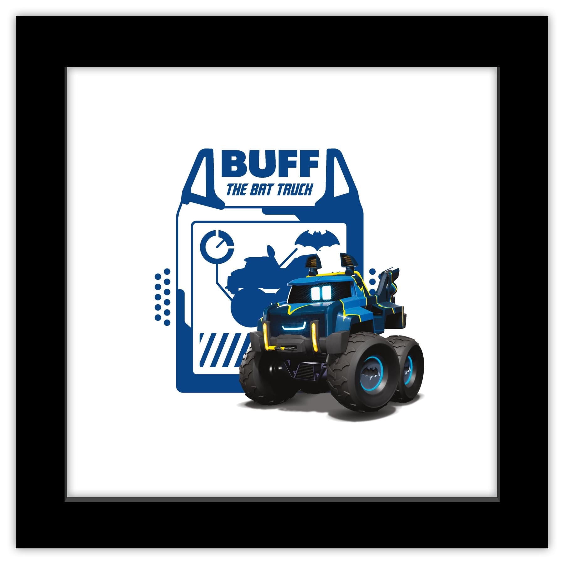 Gallery Pops DC Comics Batwheels - Buff The Bat Truck Wall Art, Black ...