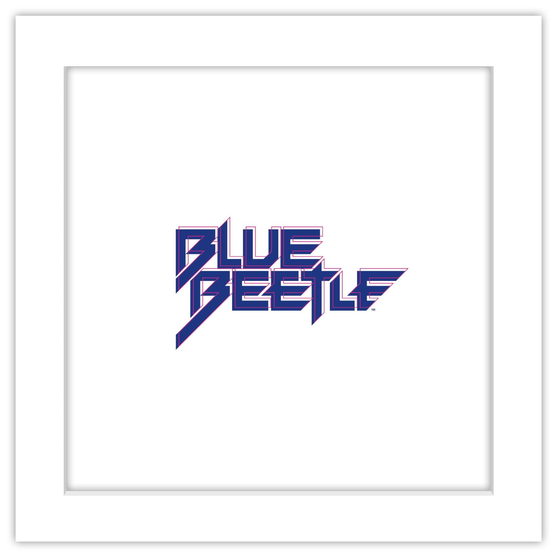 Gallery Pops DC Comics Blue Beetle - Text Logo Wall Art, White Framed ...