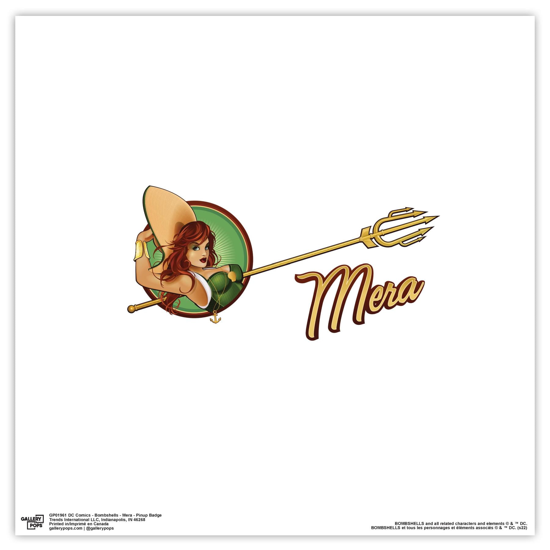 Gallery Pops DC Comics Bombshells - Mera - Pinup Badge Wall Art ...