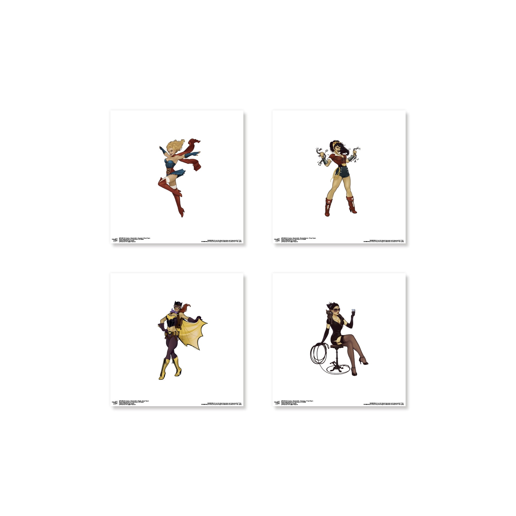 Gallery Pops DC Comics Bombshells - Pinups Wall Art Bundle (4-Pack ...