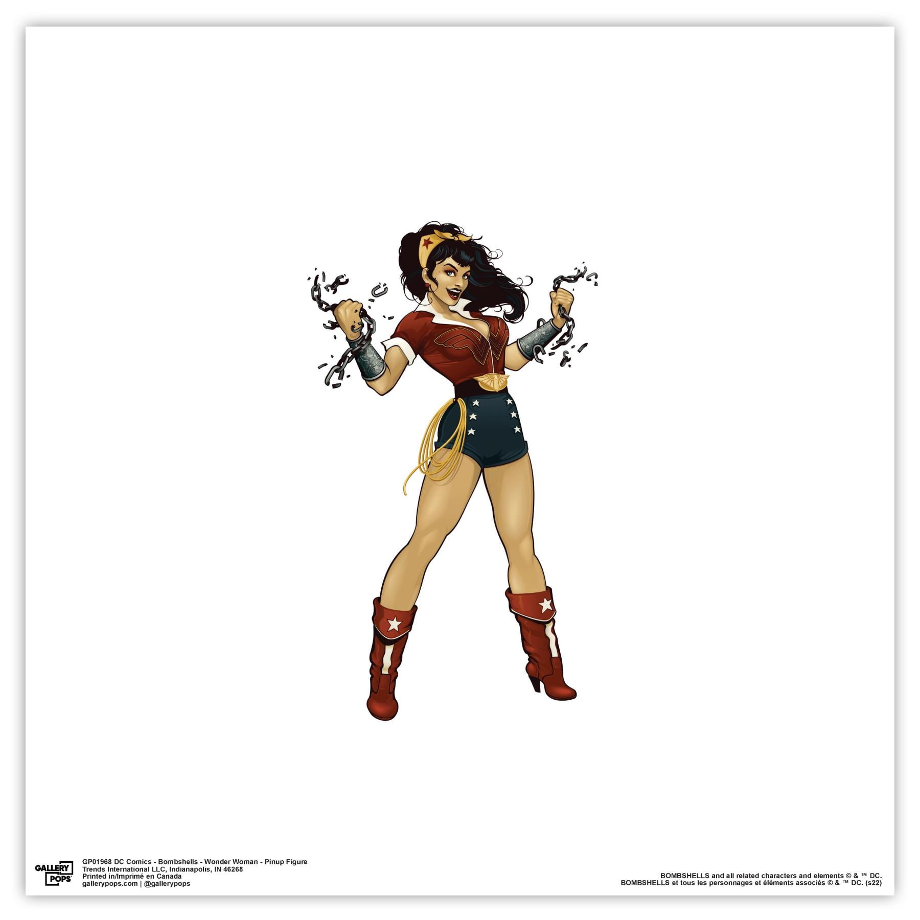 Gallery Pops DC Comics Bombshells - Wonder Woman - Pinup Figure Wall Art, Unframed Version, 12 ...