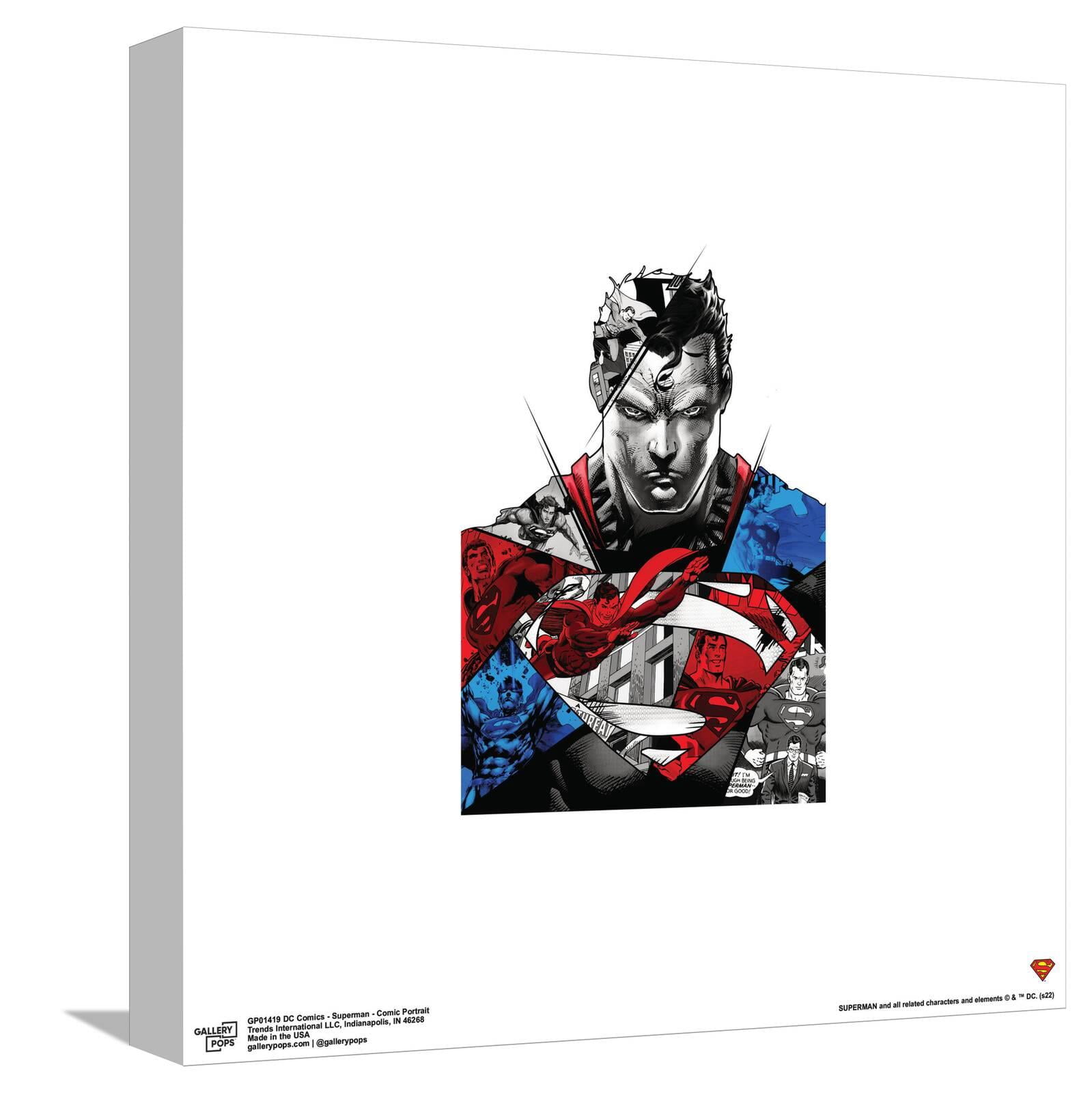Gallery Pops DC Comics Superman - Comic Portrait Canvas Wall Art ...