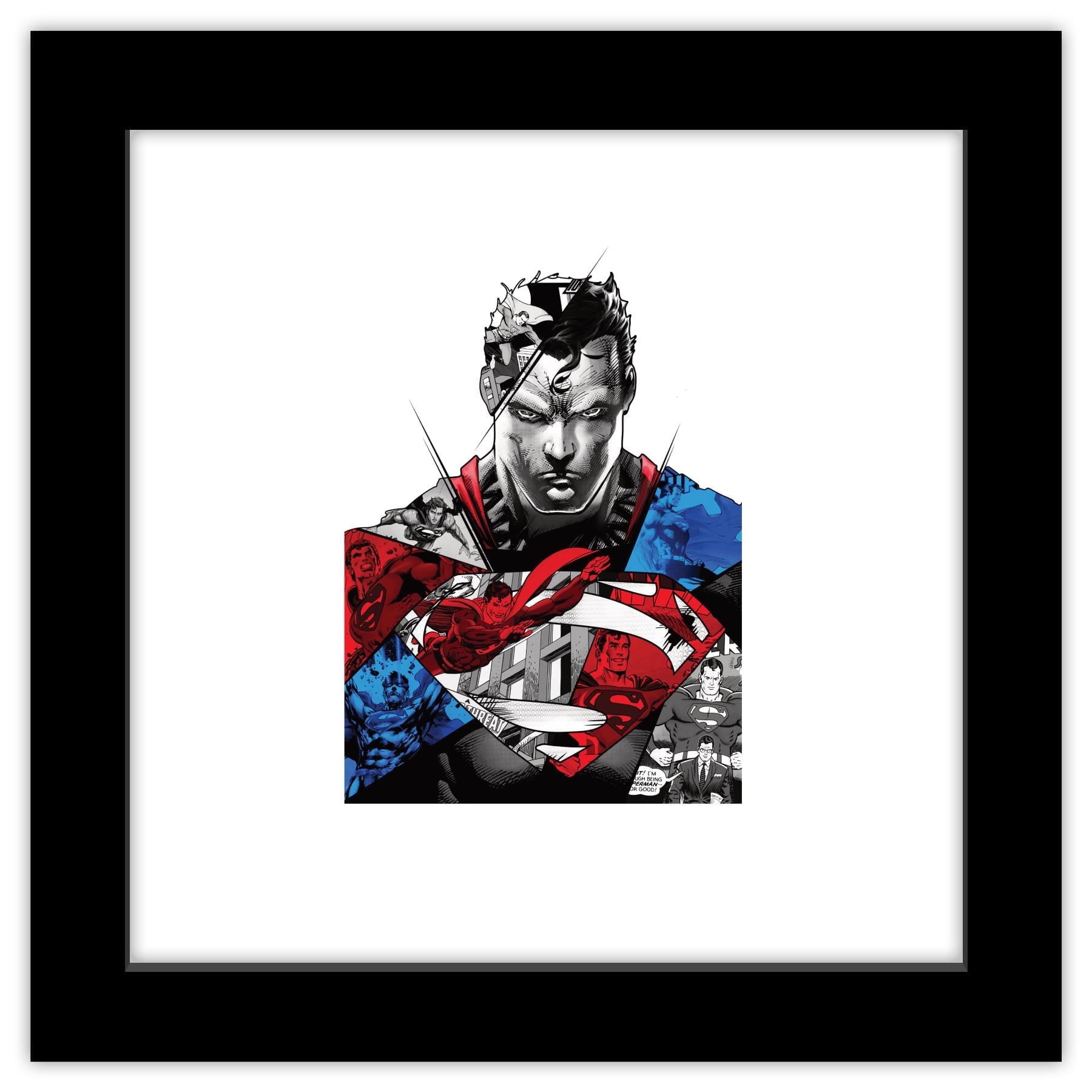 Gallery Pops DC Comics Superman - Comic Portrait Wall Art, Black Framed ...