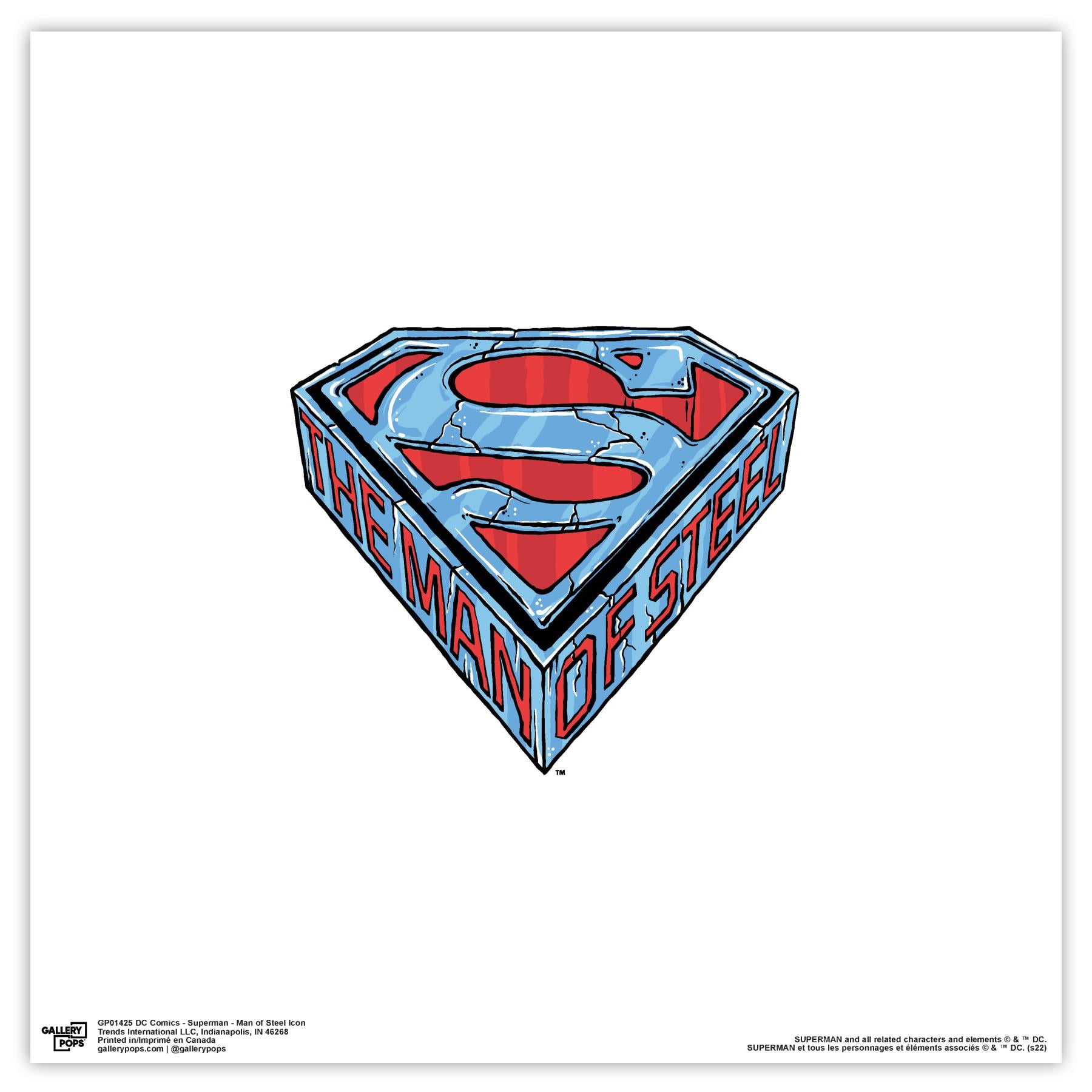 Gallery Pops DC Comics Superman - Man of Steel Icon Wall Art, Unframed ...