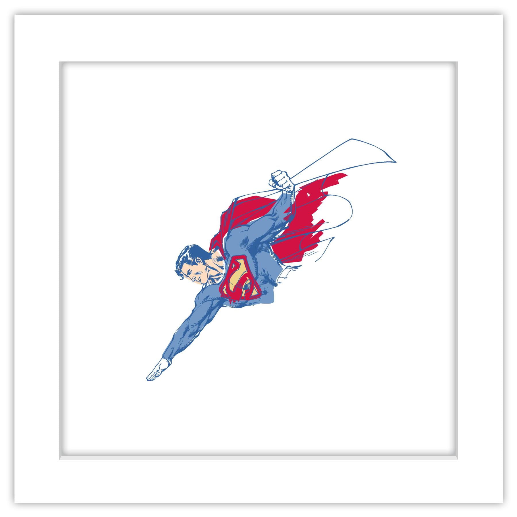 Gallery Pops DC Comics Superman - Torso Sketch Wall Art, White Framed ...