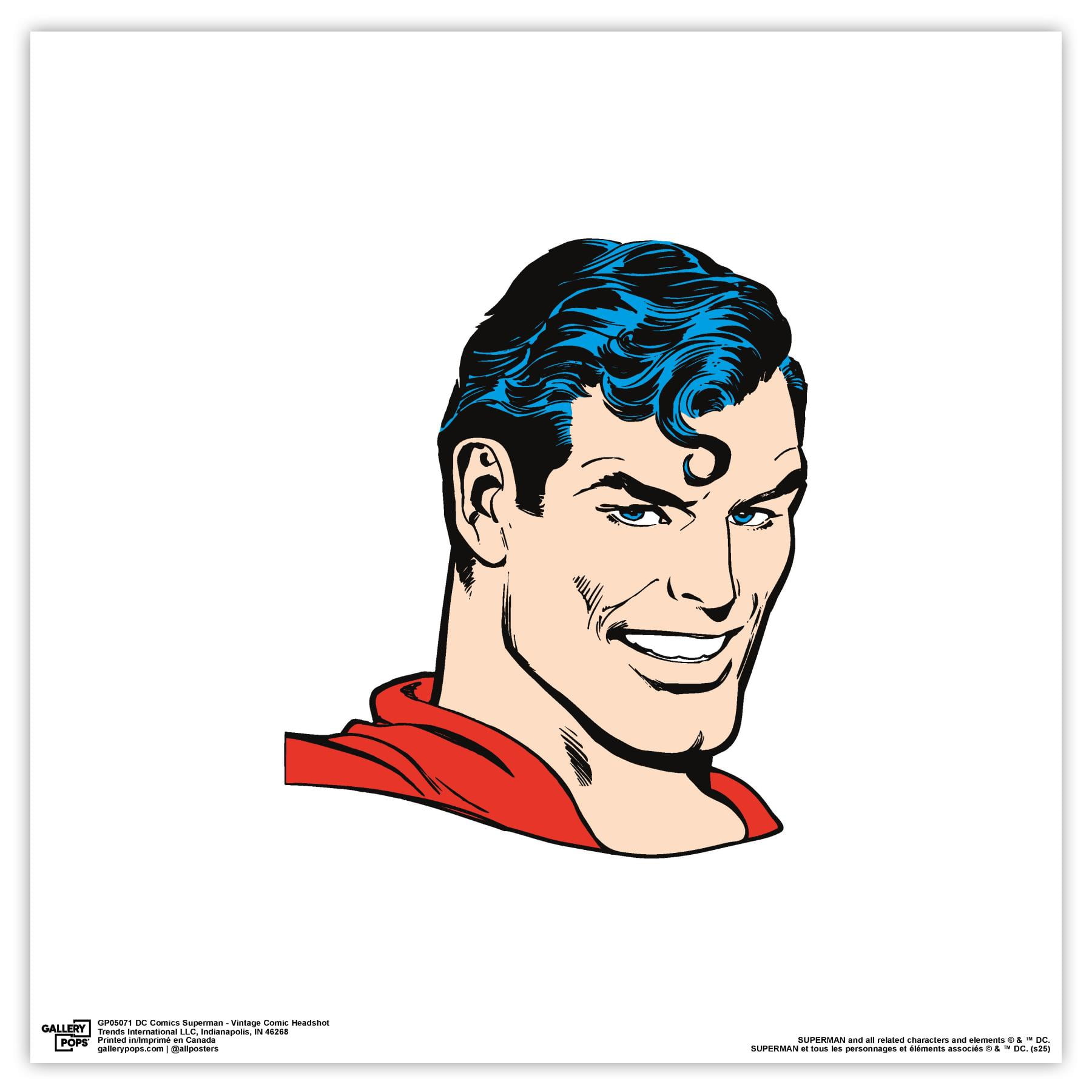 Gallery Pops DC Comics Superman - Vintage Comic Headshot Wall Art ...