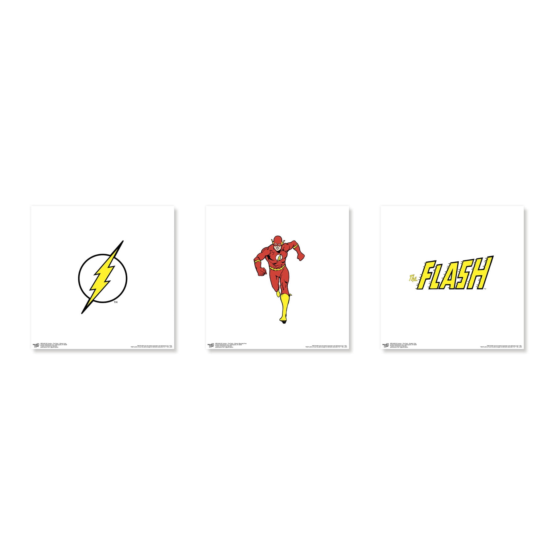 Gallery Pops DC Comics The Flash - Classic Flash Wall Art Bundle (3 ...