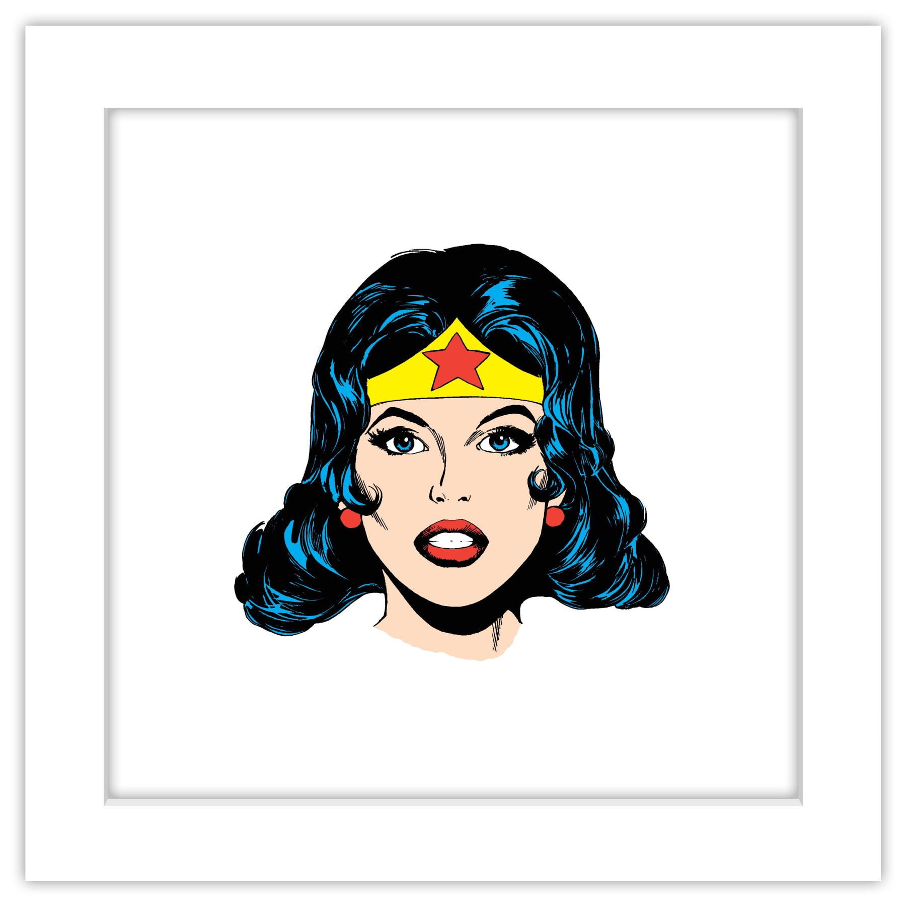 Gallery Pops DC Comics Wonder Woman - Classic Headshot Wall Art, White ...