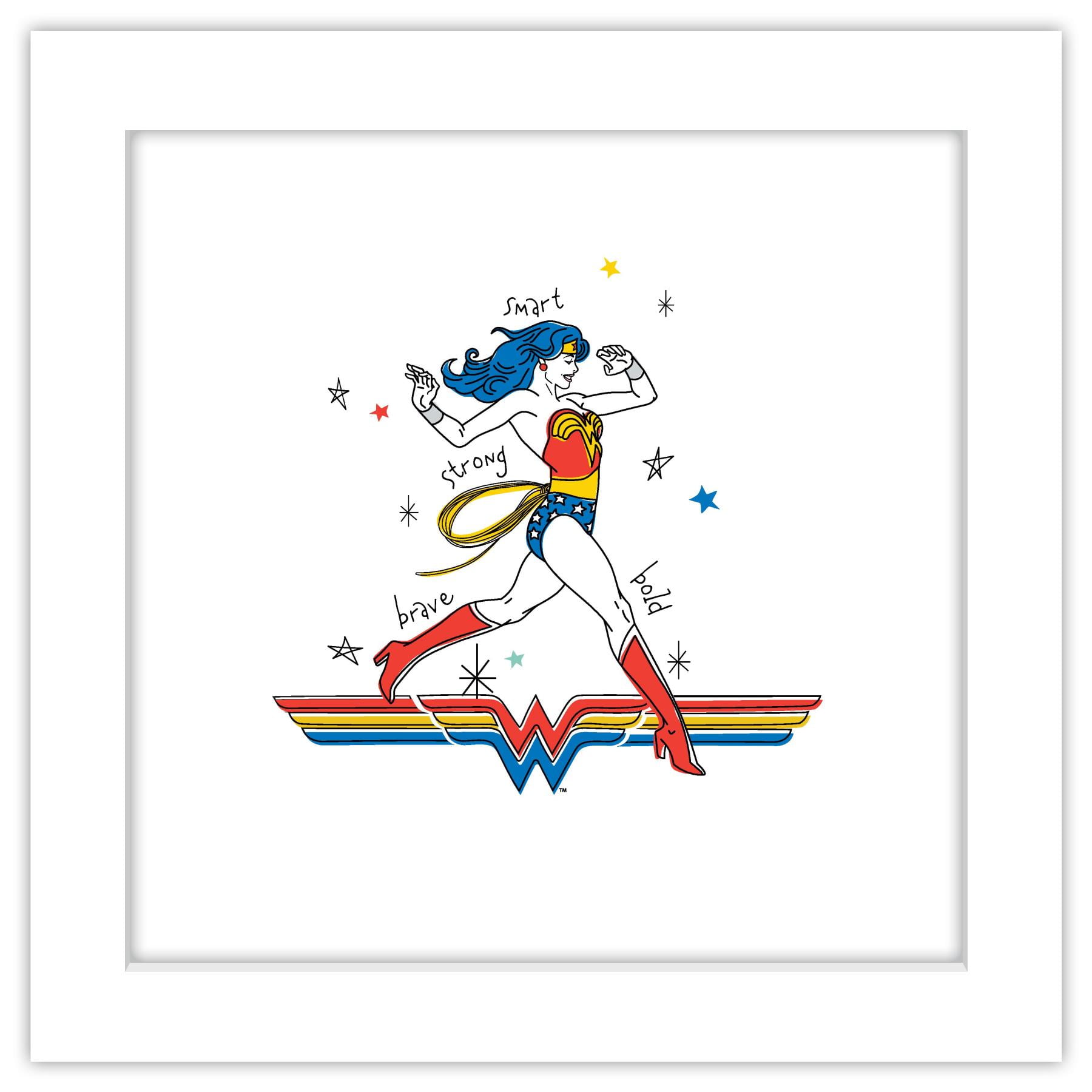 Gallery Pops DC Comics Wonder Woman - Doodle Sketch Wall Art, White ...