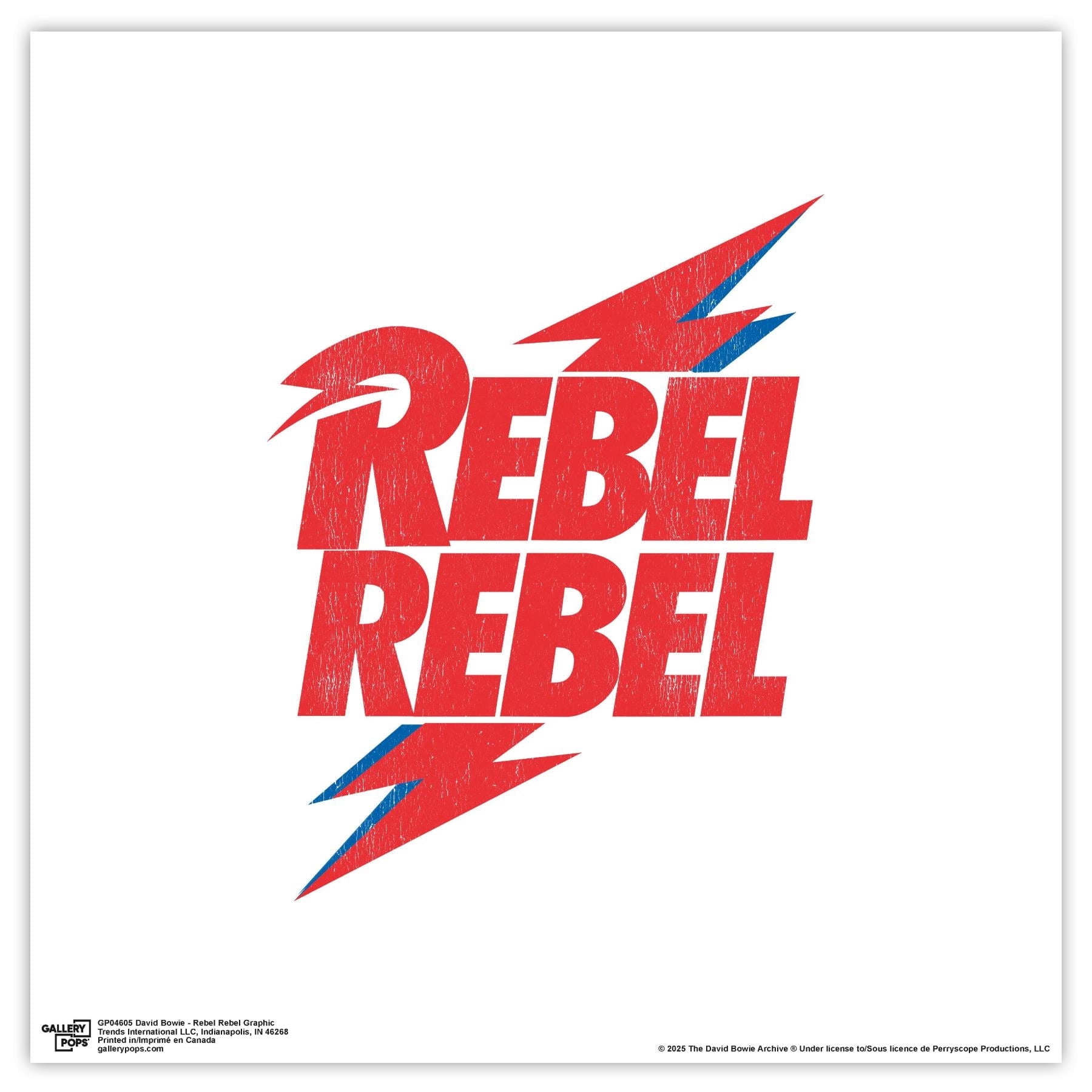 Gallery Pops® David Bowie - Rebel Rebel Graphic Wall Art - Walmart.com