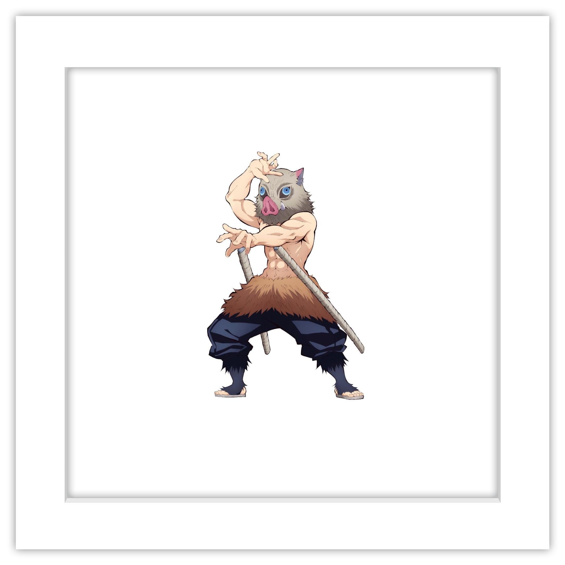 Gallery Pops Demon Slayer - Inosuke Hashibira Wall Art, White Framed ...
