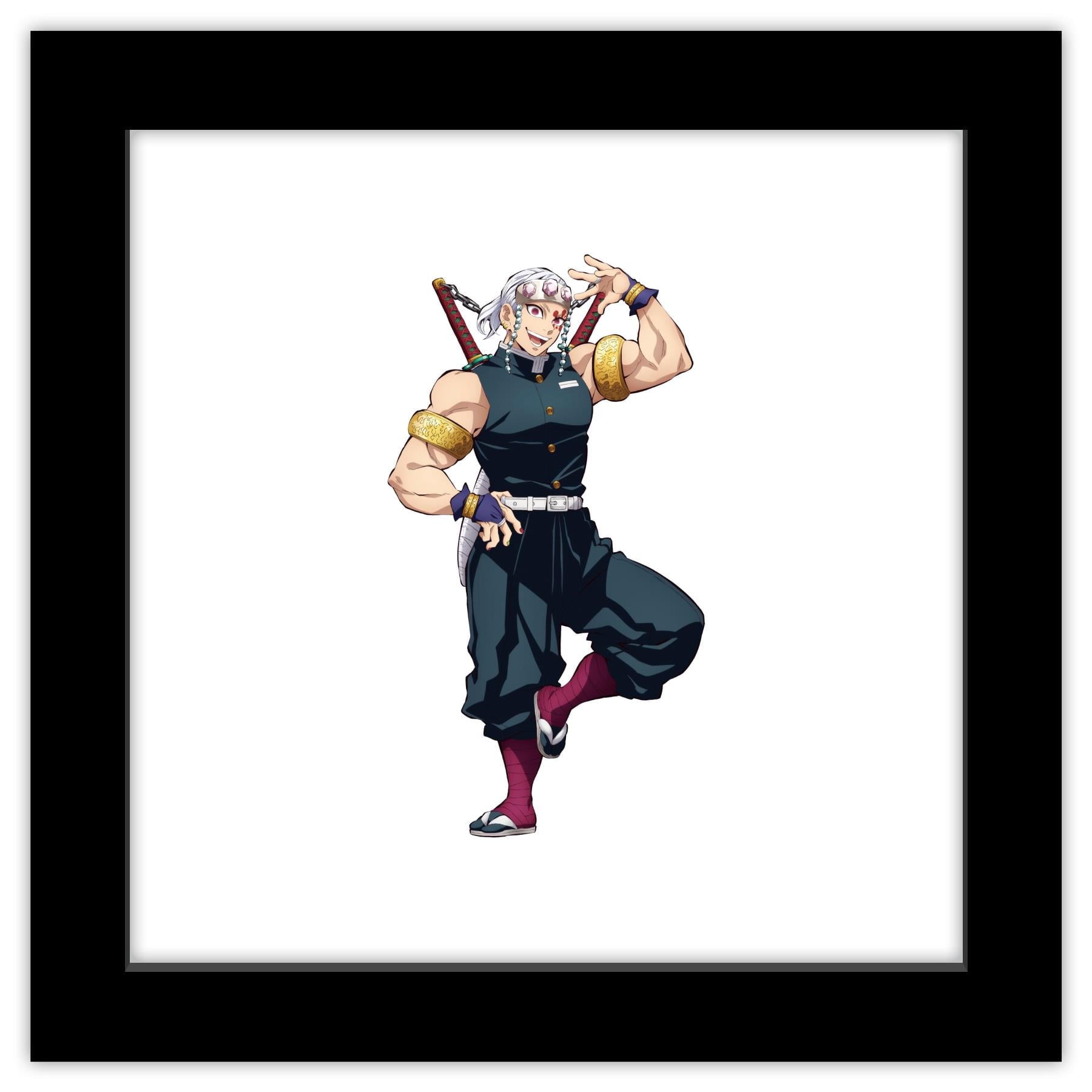 Gallery Pops Demon Slayer - Tengen Uzui Sound Hashira Wall Art, Black ...