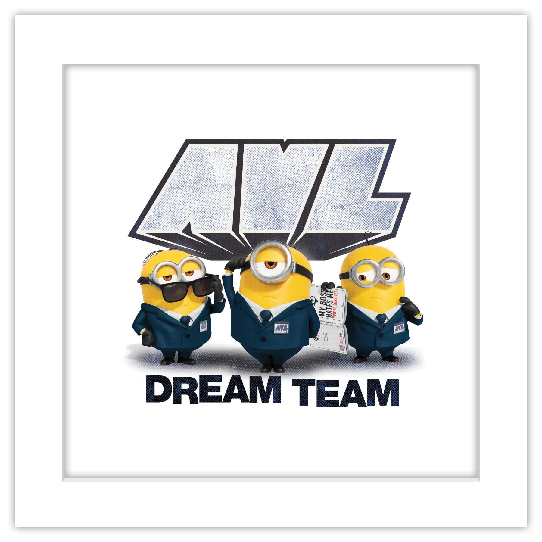 Gallery Pops Despicable Me 4 - AVL Dream Team Wall Art, White Framed ...