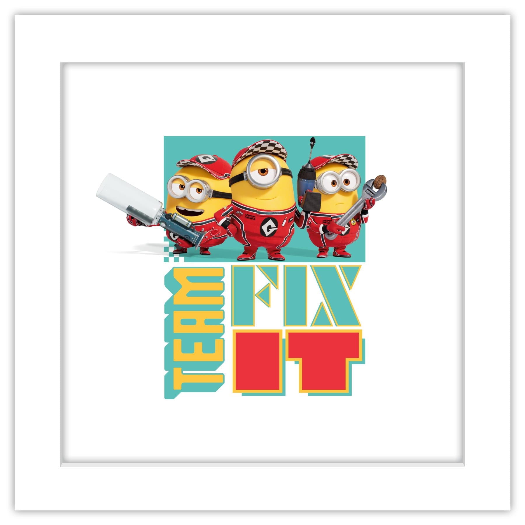 Gallery Pops Despicable Me 4 - Team Fix It Wall Art, White Framed ...