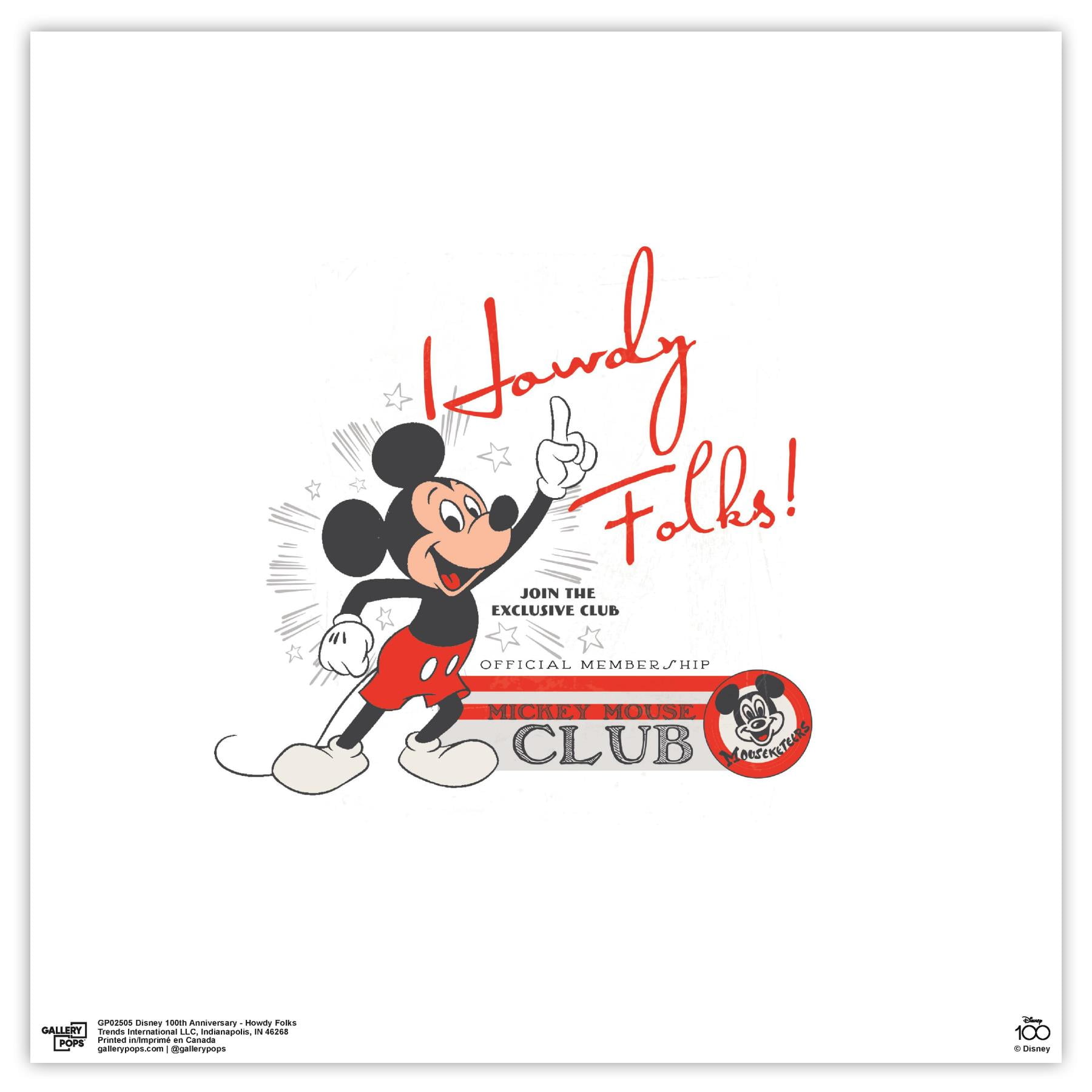 Gallery Pops Disney 100th Anniversary - Howdy Folks Wall Art, Unframed ...