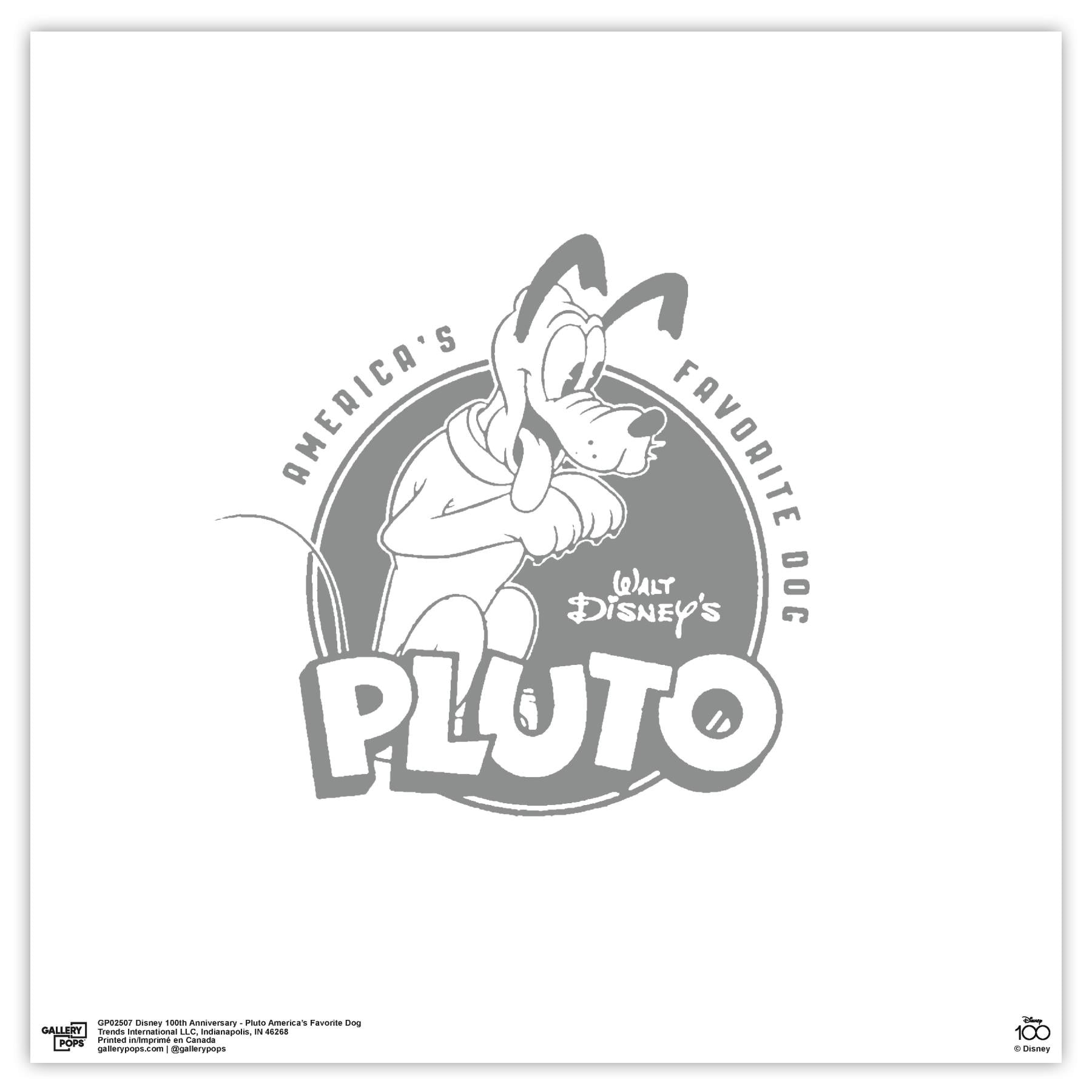 Gallery Pops Disney 100th Anniversary - Pluto America's Favorite Dog Wall Art, Unframed Version ...