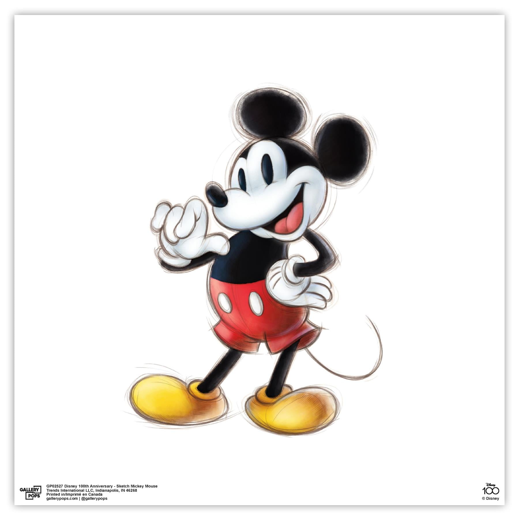 Gallery Pops Disney 100th Anniversary - Sketch Mickey Mouse Wall Art ...