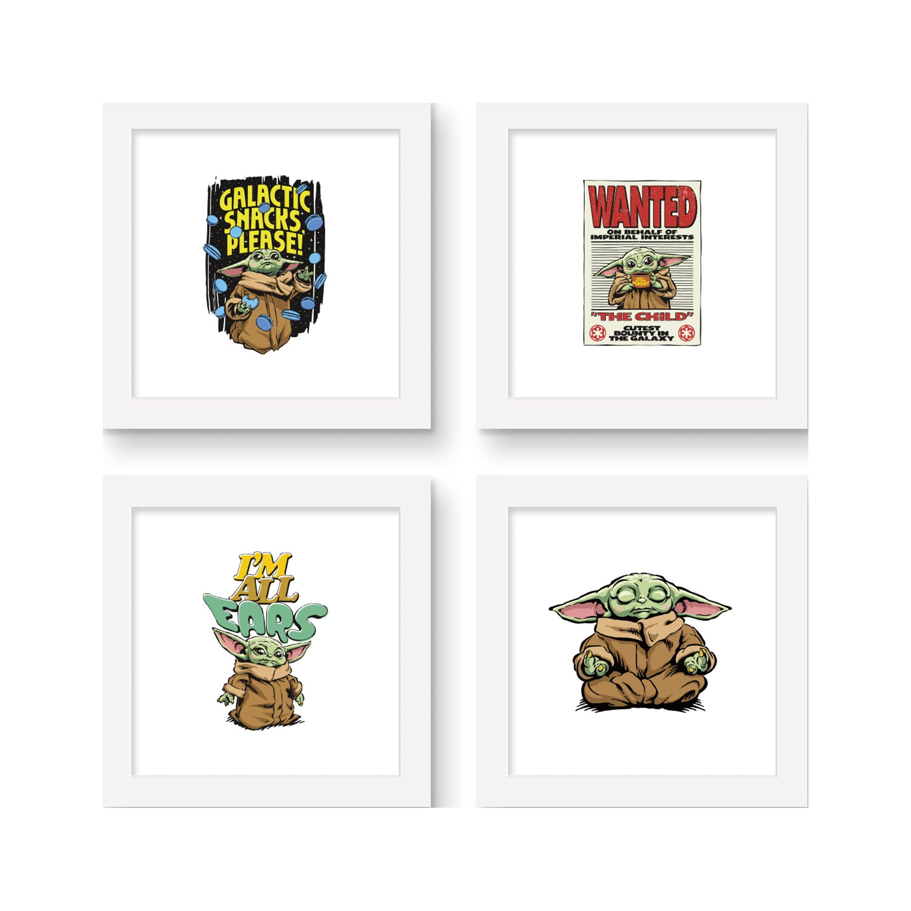 Gallery Pops Disney 100th Anniversary Star Wars - Grogu Wall Art Bundle ...