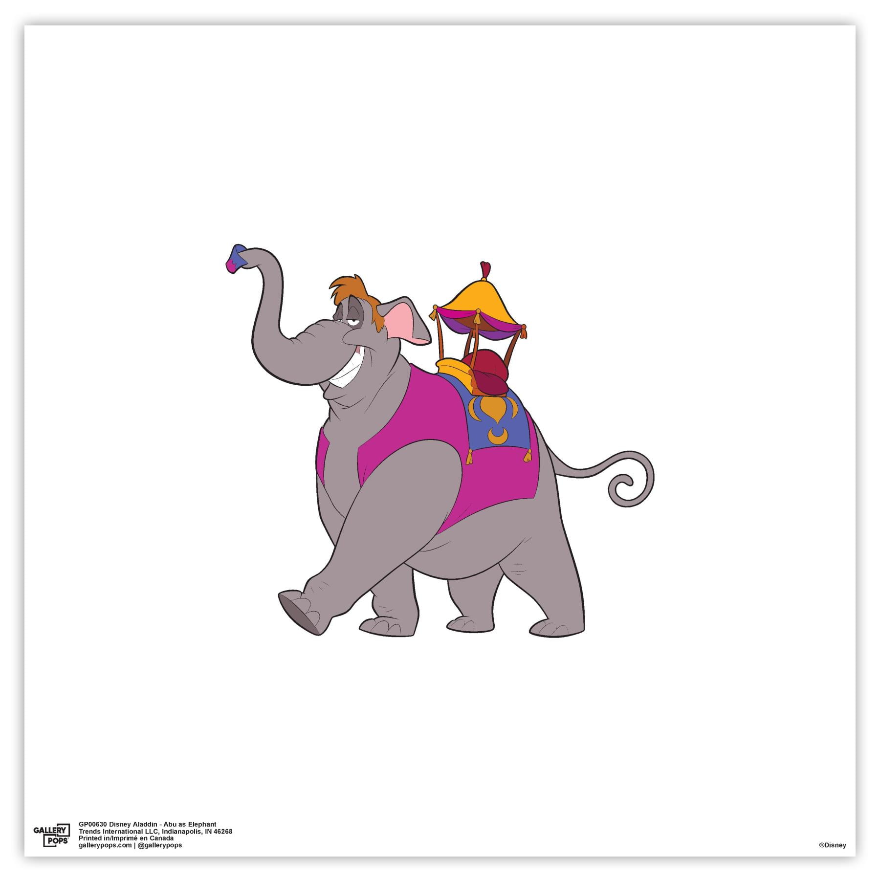 Gallery Pops Disney Aladdin - Abu as Elephant Wall Art, Unframed ...