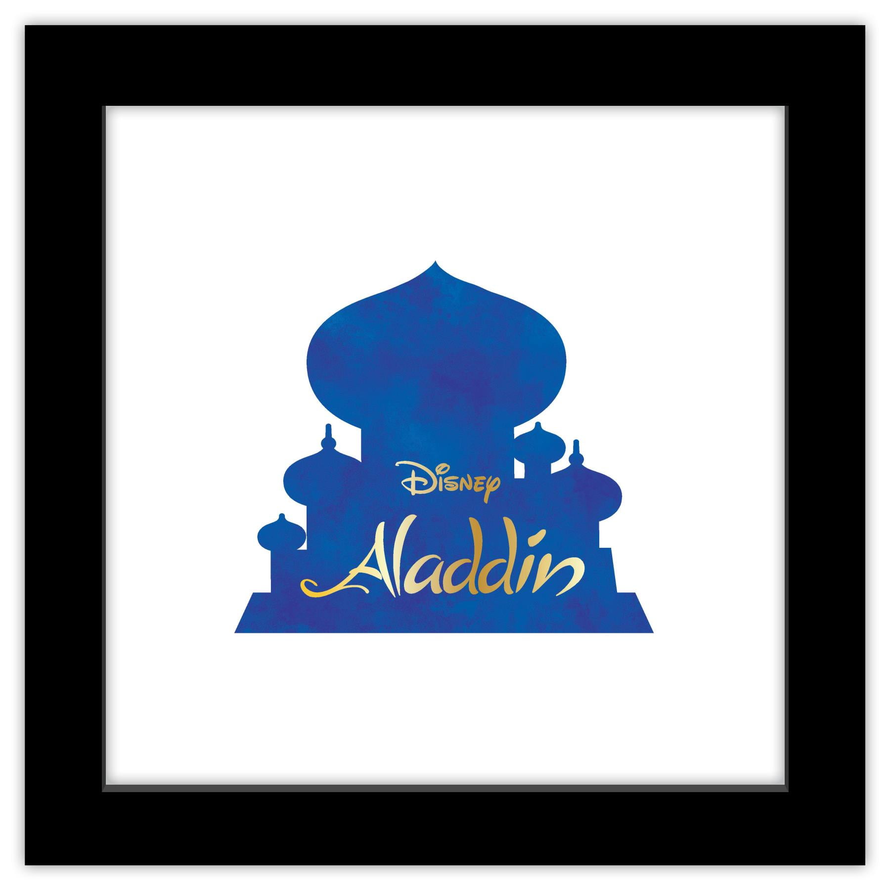 Gallery Pops Disney Aladdin - Logo Wall Art, Black Framed Version, 12 ...