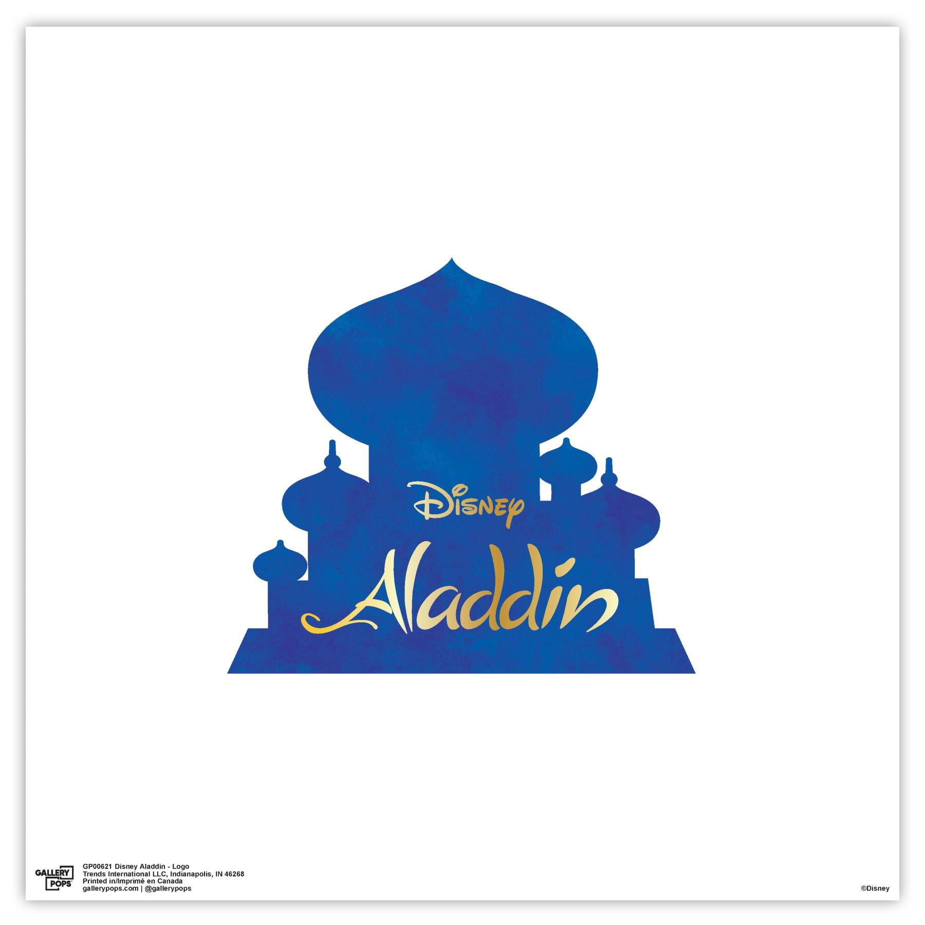 Gallery Pops Disney Aladdin - Logo Wall Art, Unframed Version, 12" x 12 ...