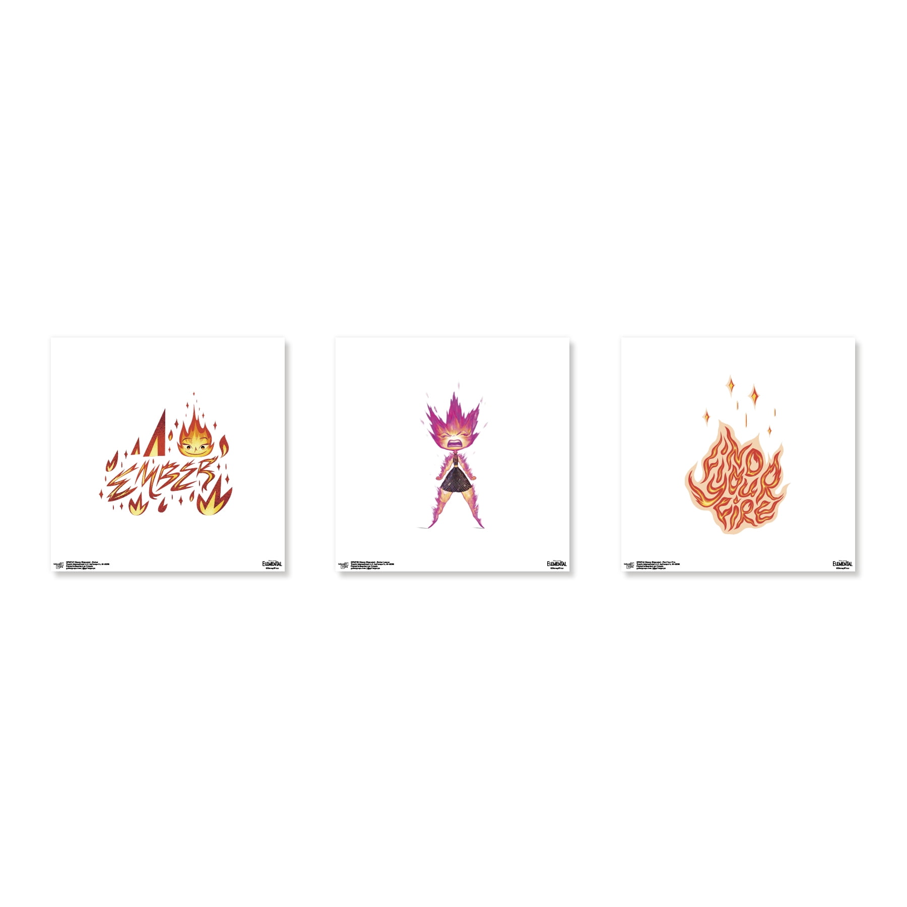 Gallery Pops Disney Elemental - Ember Wall Art Bundle (3-Pack ...