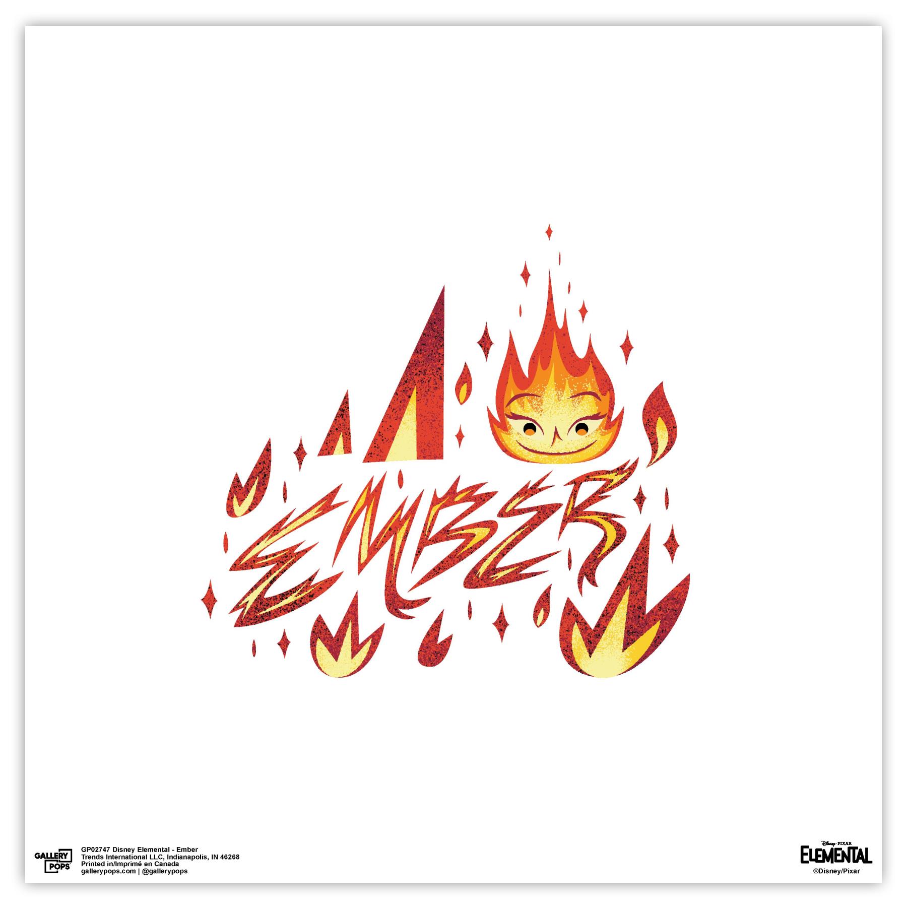 Gallery Pops Disney Elemental - Ember Wall Art, Unframed Version, 12" x ...