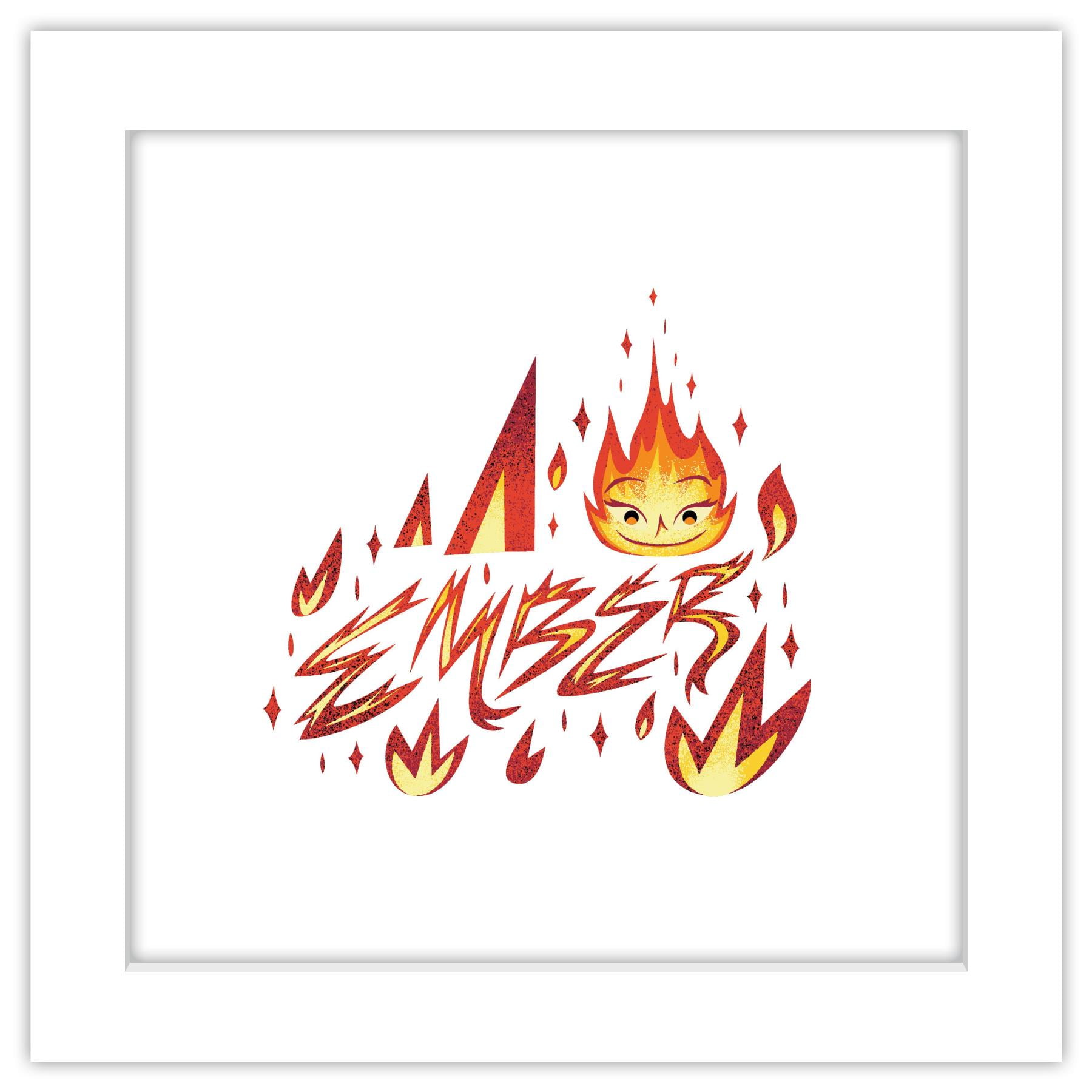 Gallery Pops Disney Elemental - Ember Wall Art, White Framed Version ...