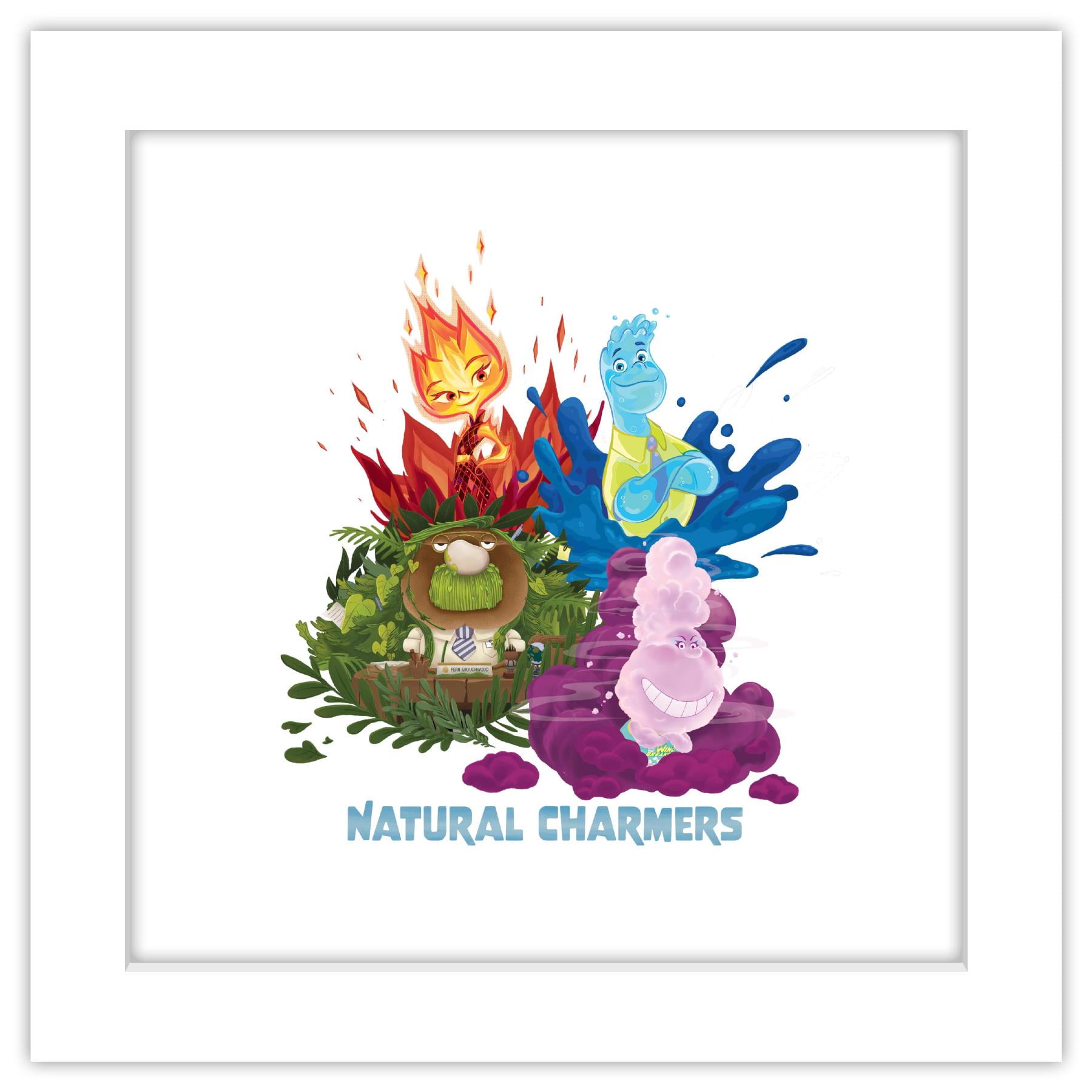 Gallery Pops Disney Elemental - Natural Charmers Wall Art, White Framed ...