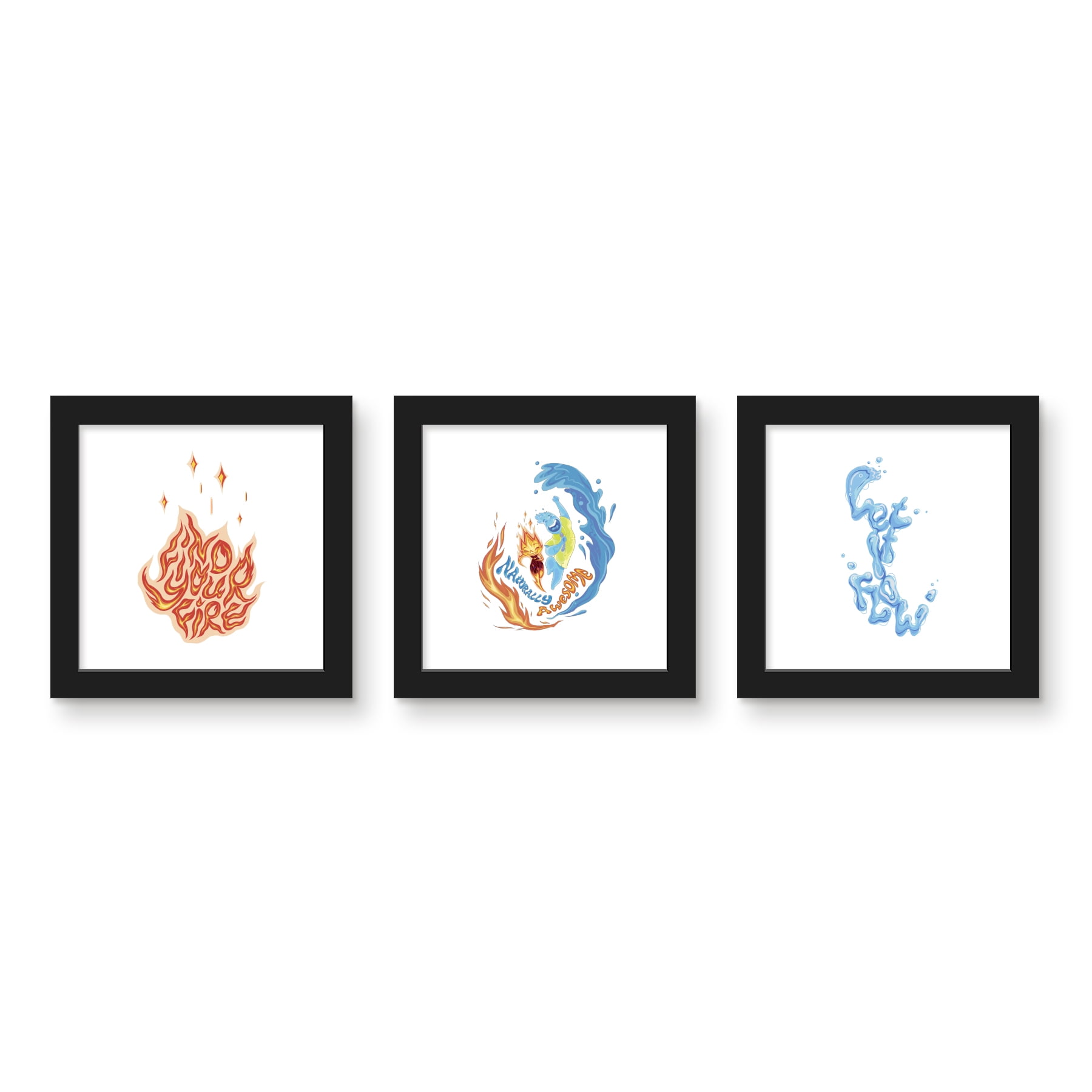 Gallery Pops Disney Elemental - Natural Element Wall Art Bundle (3-Pack ...