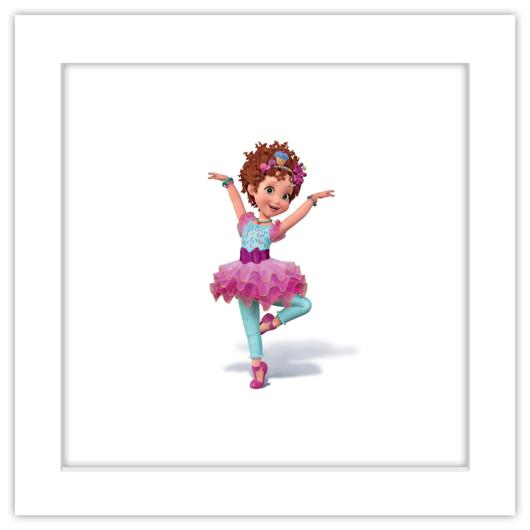 Gallery Pops Disney Fancy Nancy - Dancing Nancy Wall Art, White Framed ...