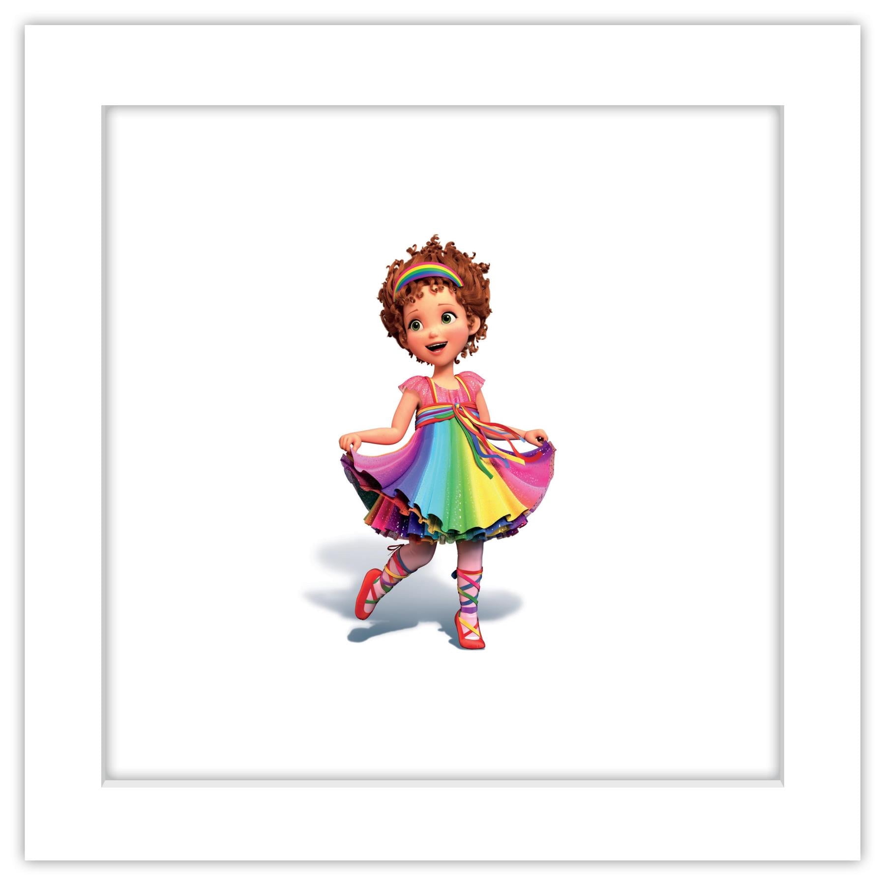 Gallery Pops Disney Fancy Nancy - Rainbow Dress Wall Art, White Framed ...