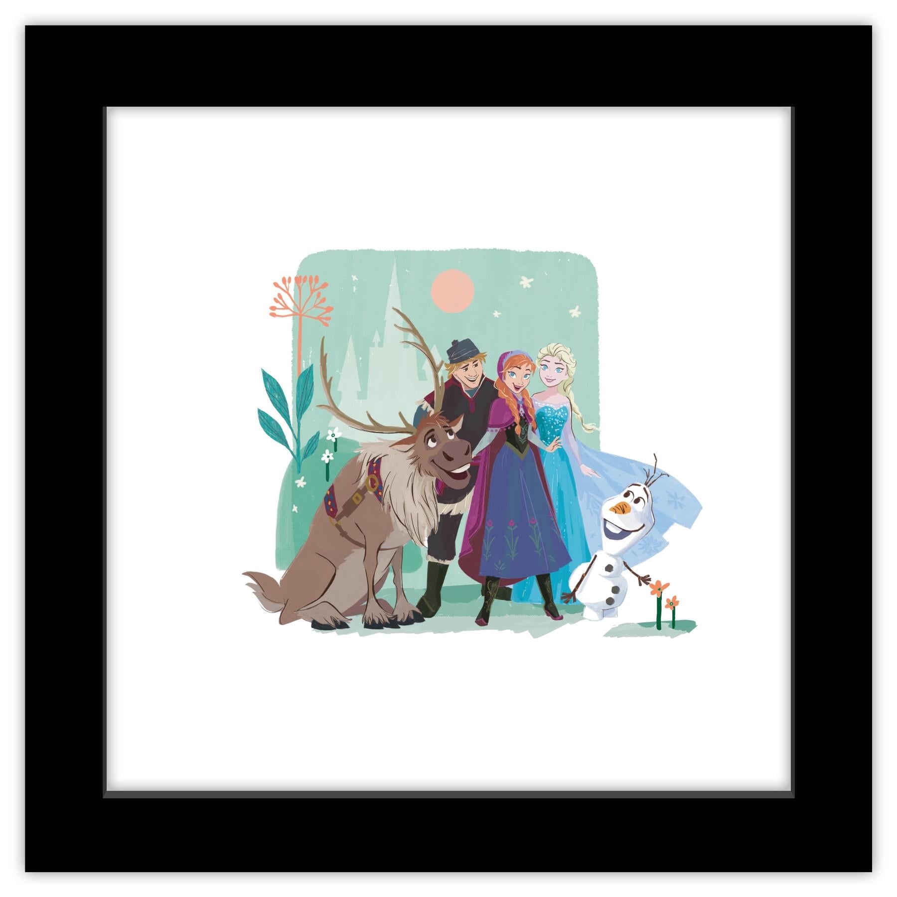 Gallery Pops Disney Frozen 2 - Group Painterly Style Wall Art, Black ...