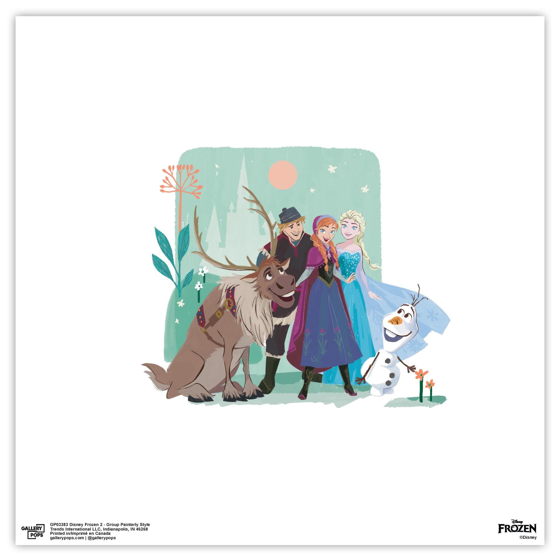 Gallery Pops Disney Frozen 2 - Group Painterly Style Wall Art, Unframed ...