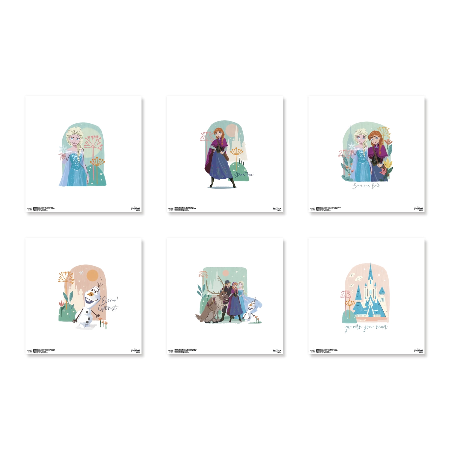 Gallery Pops Disney Frozen 2 - Painterly Style Wall Art Bundle (6-Pack ...