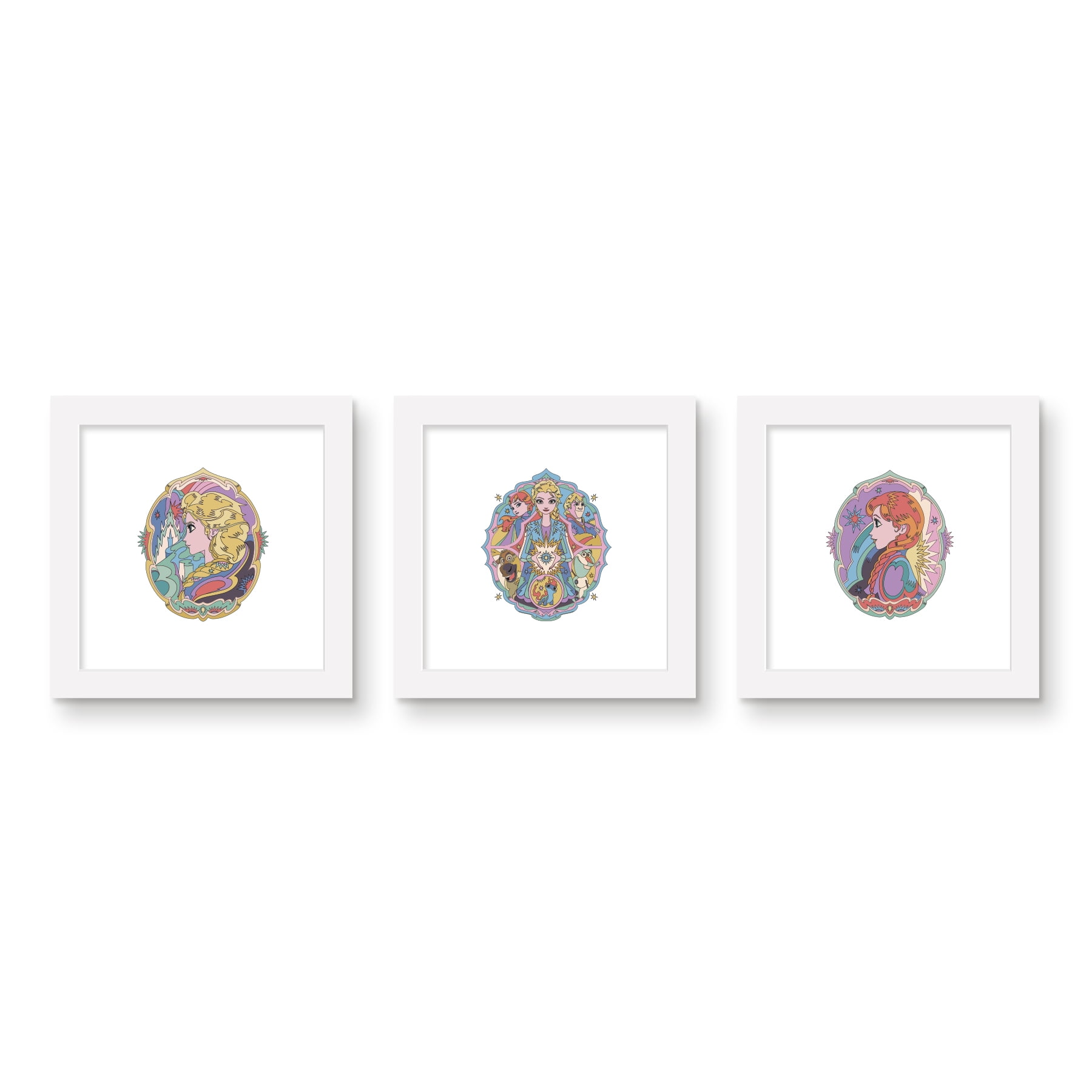 Gallery Pops Disney Frozen 2 - Vintage Illustrated Wall Art Bundle (3 ...