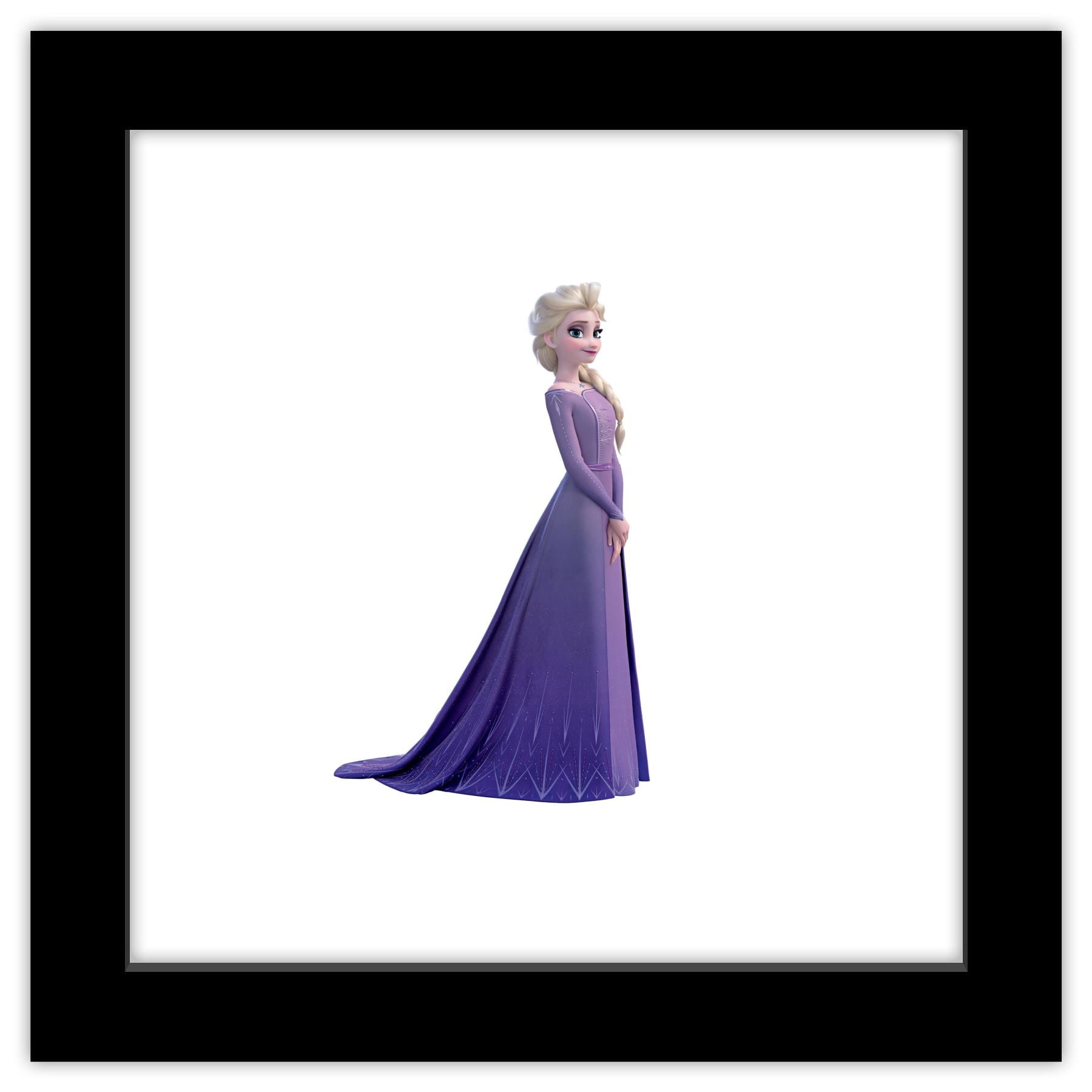 Gallery Pops Disney Frozen II - Elsa Light Purple Dress Wall Art, Black ...