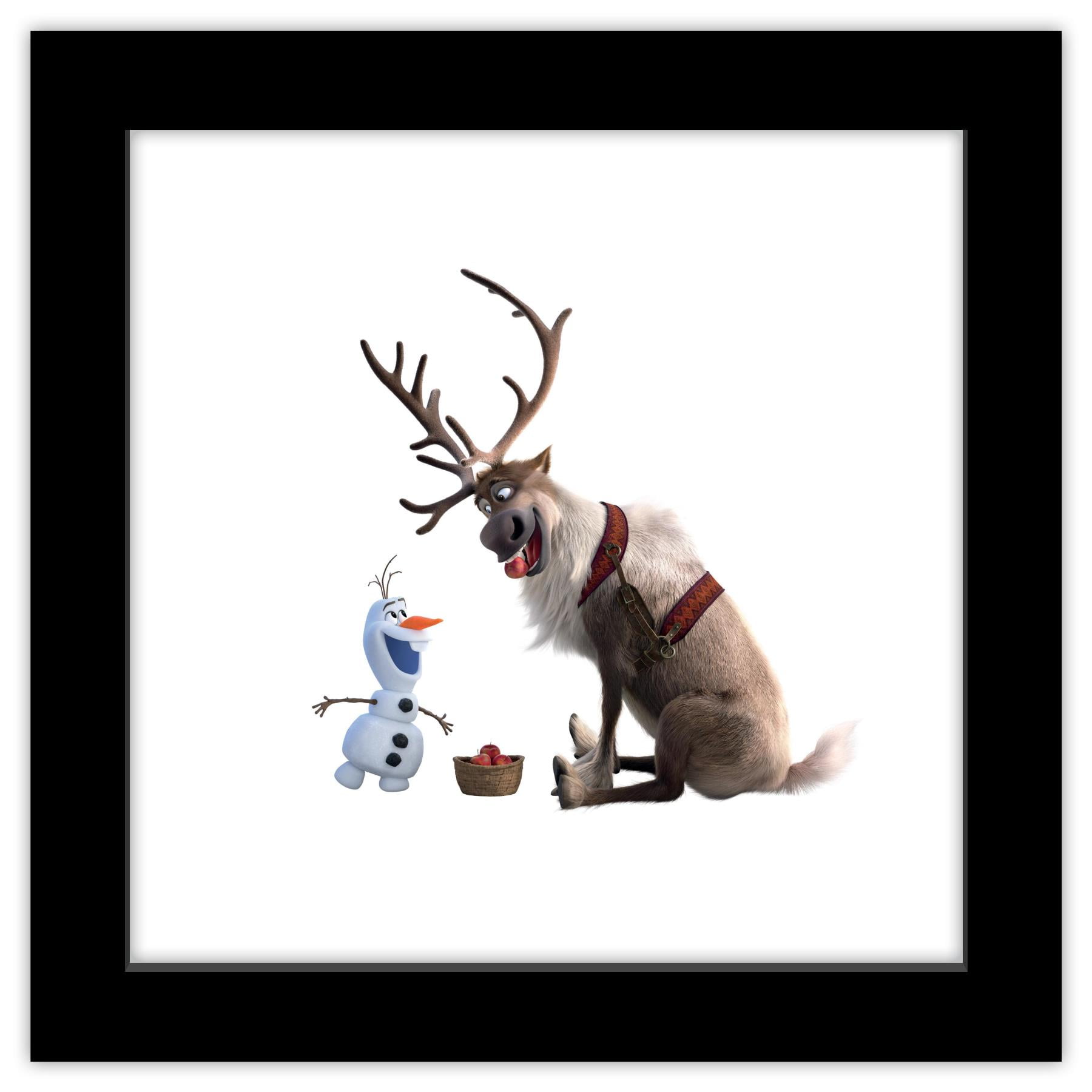 Gallery Pops Disney Frozen II - Olaf and Sven Wall Art, Black Framed ...