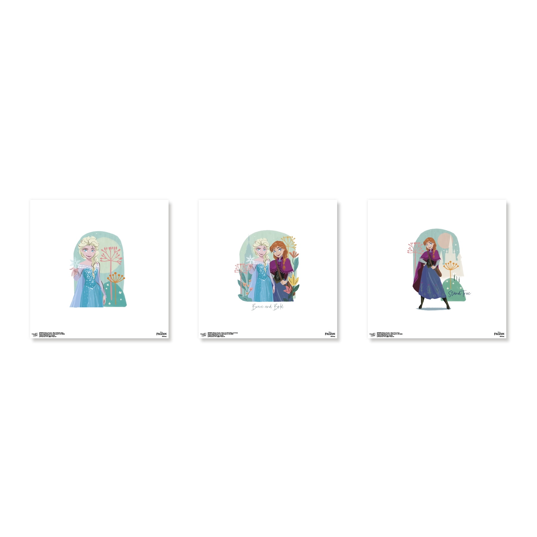 Gallery Pops Disney Frozen - Sisters Brave and Bold Wall Art Bundle (3 ...