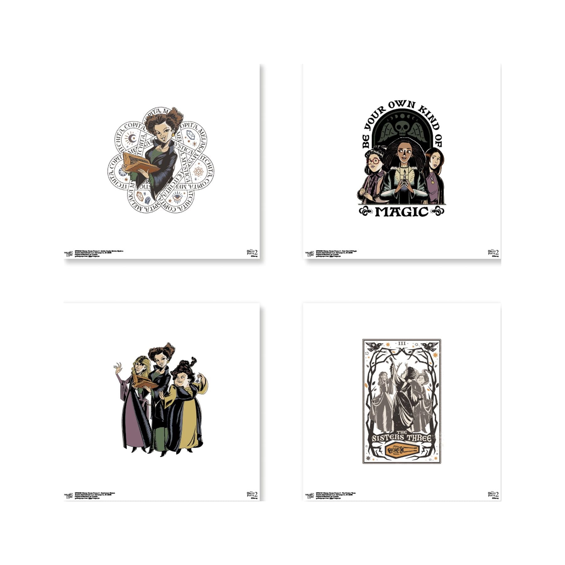 Gallery Pops Disney Hocus Pocus 2 - Sisters Wall Art Bundle (4-Pack ...