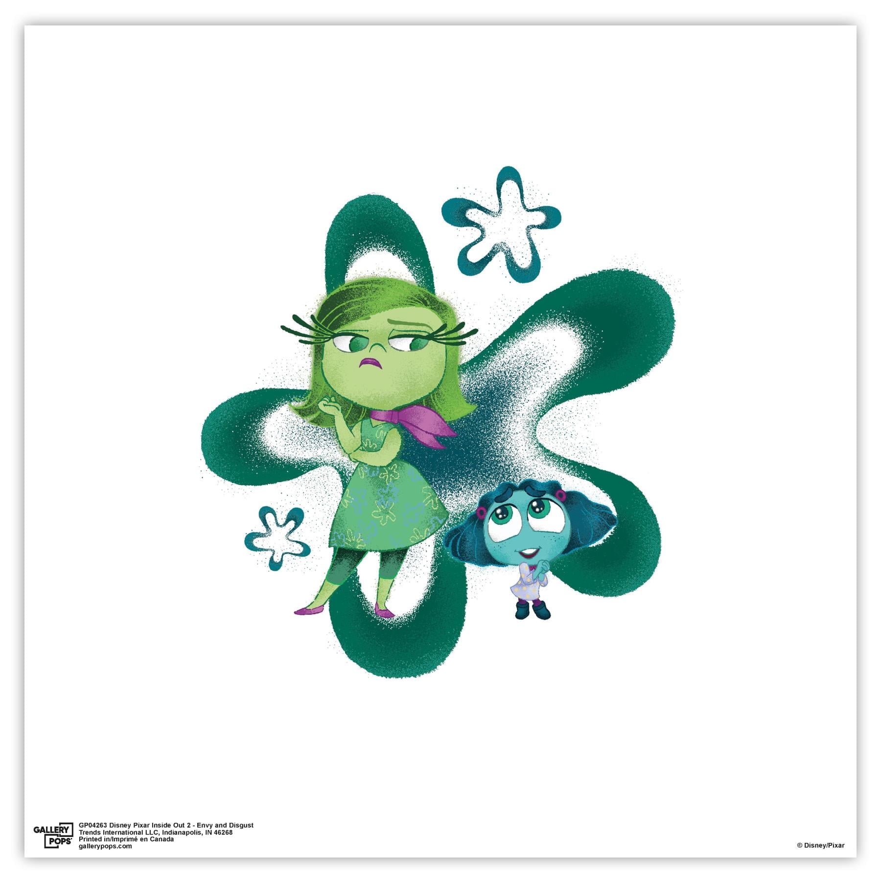 Gallery Pops Disney Inside Out 2 - Envy and Disgust Wall Art, Unframed ...