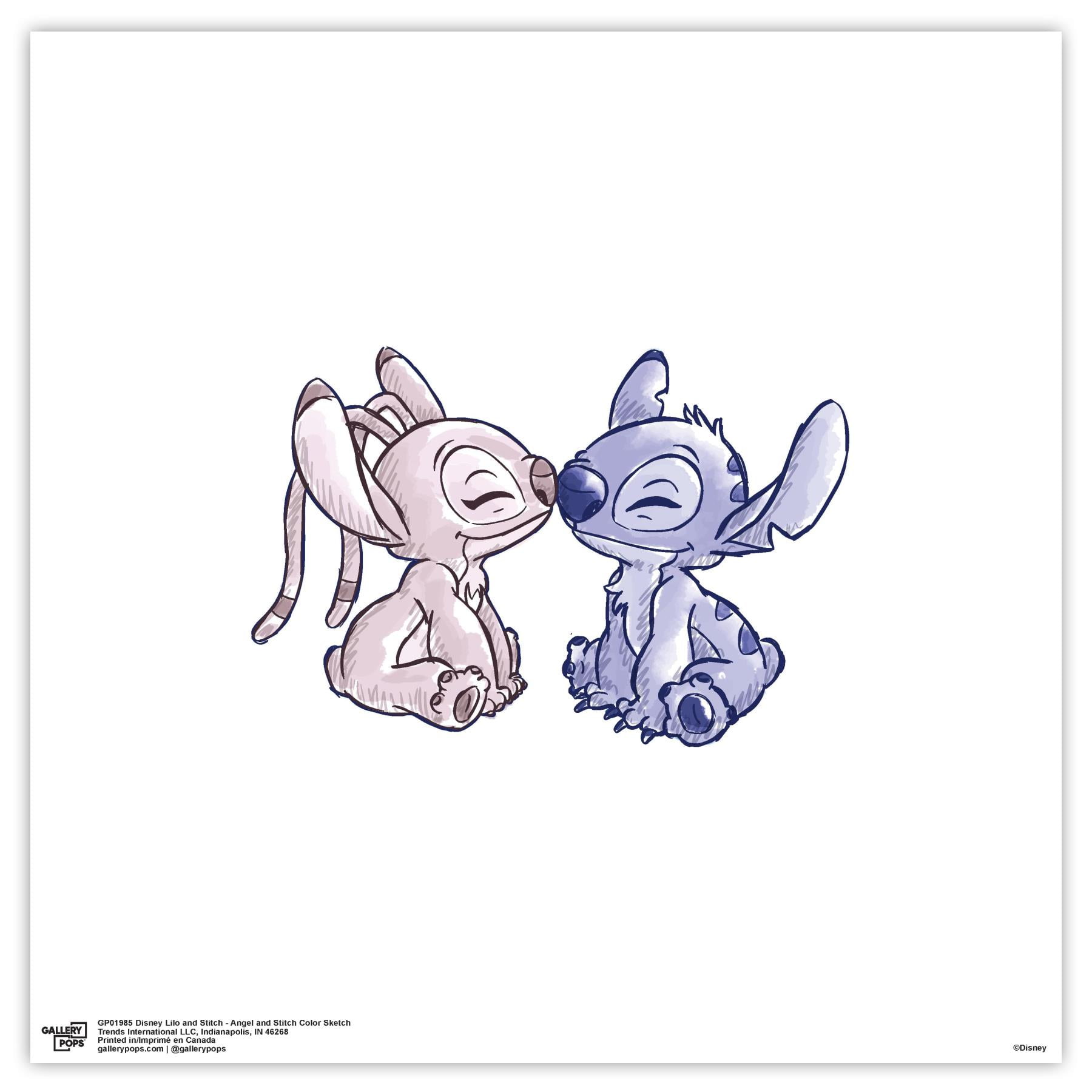 Gallery Pops Disney Lilo & Stitch - Angel and Stitch Color Sketch Wall ...
