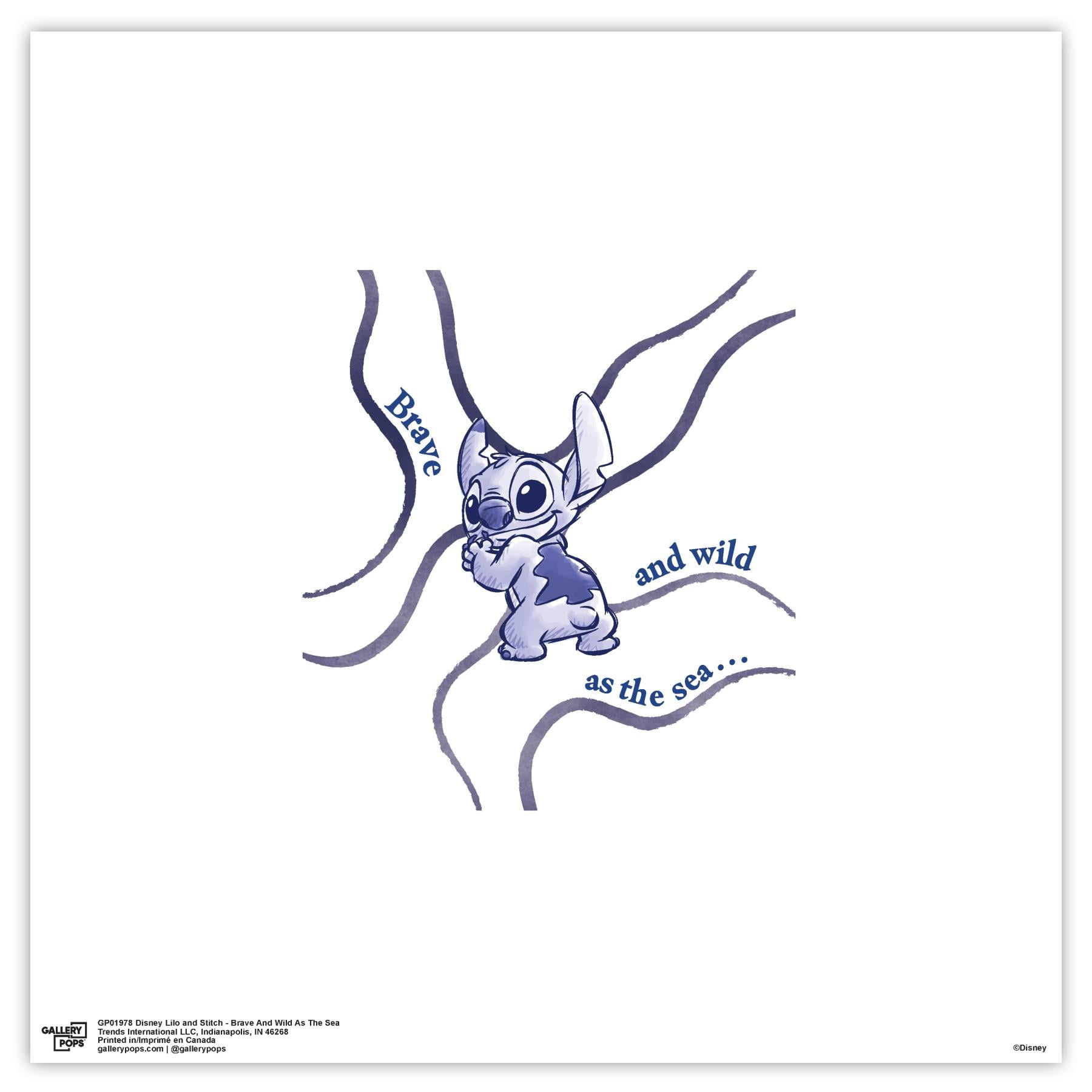 Gallery Pops Disney Lilo & Stitch - Brave And Wild As The Sea Wall Art ...