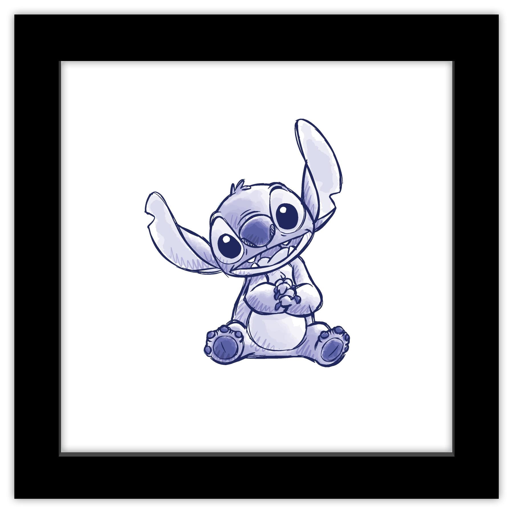 Gallery Pops Disney Lilo & Stitch - Stitch Color Sketch Wall Art, Black ...