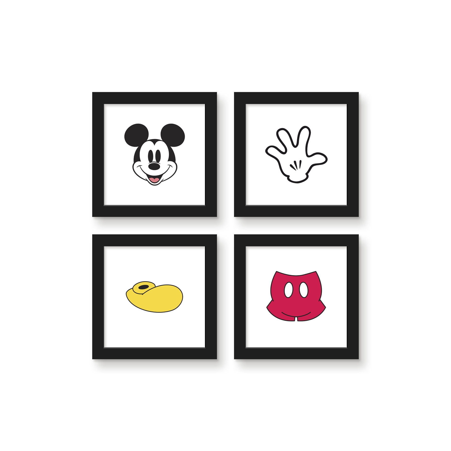 Gallery Pops Disney Mickey Mouse - Iconic Mickey Wall Art Bundle (4 ...